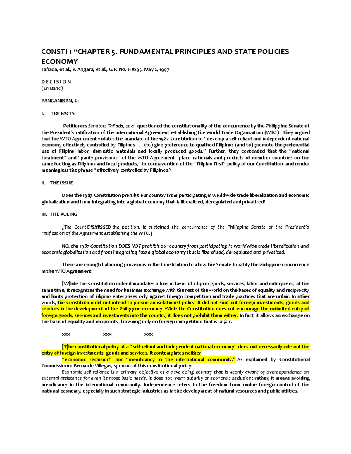 Chapter 5 Case Digest Consti 1 “chapter 5 Fundamental Principles And