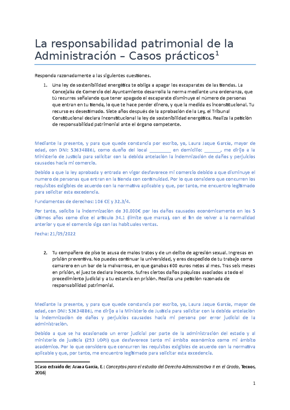 Pda Tema 1 Responsabilidad Patrimonial De La Administración La