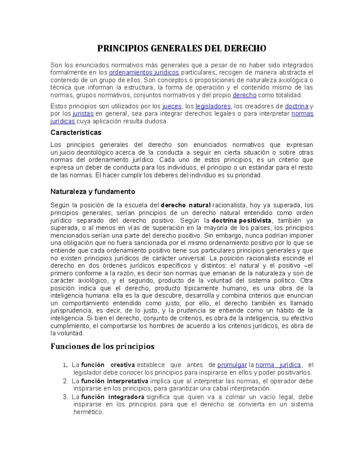 Principios Generales Del Derecho Principios Generales Del Derecho Son