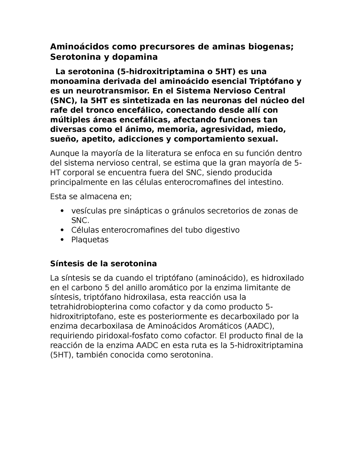 Aminoácidos Como Precursores De Aminas Biogenas Aminoácidos Como