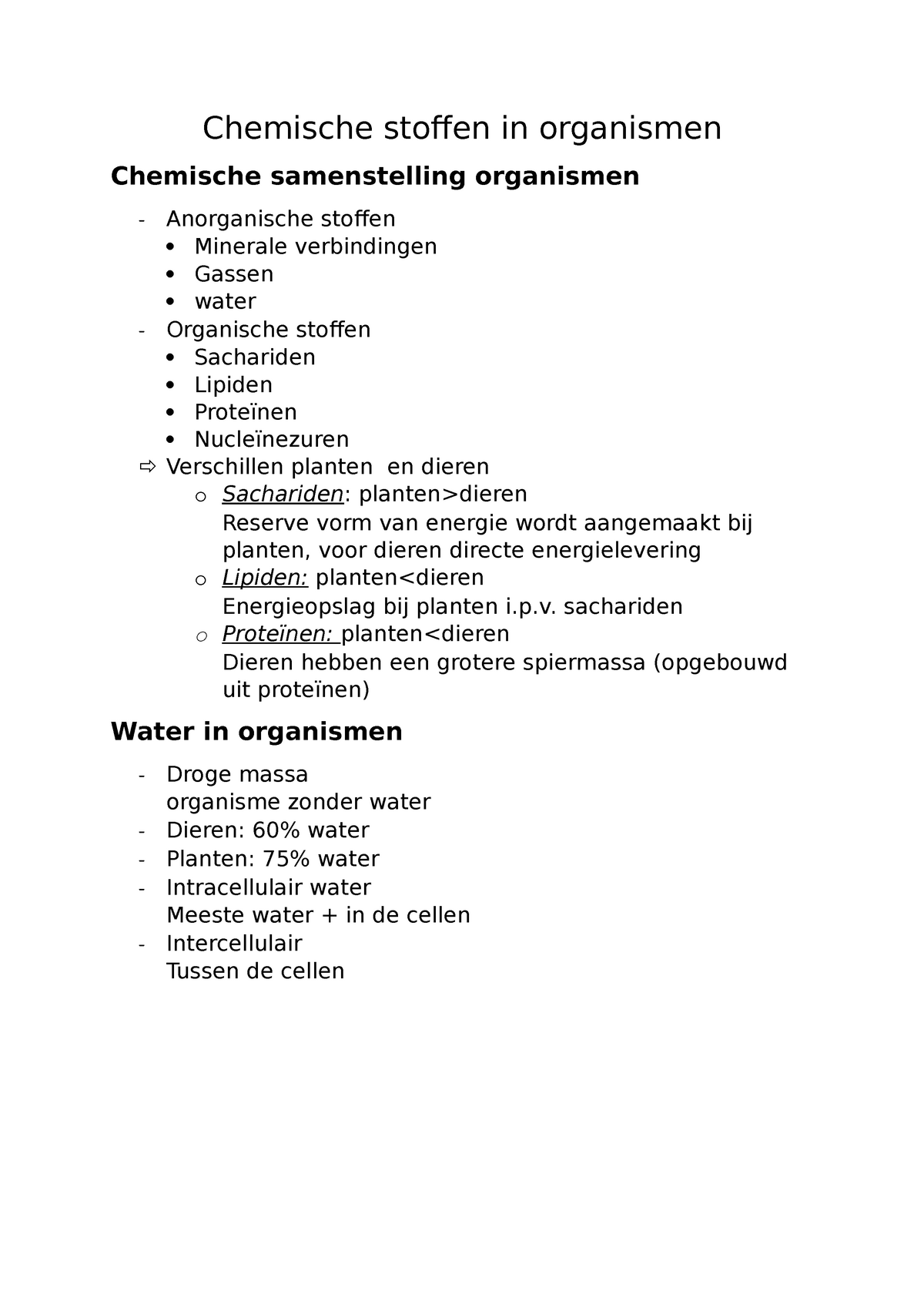 Chemische Stoffen In Organismen Chemische Stoffen In Organismen