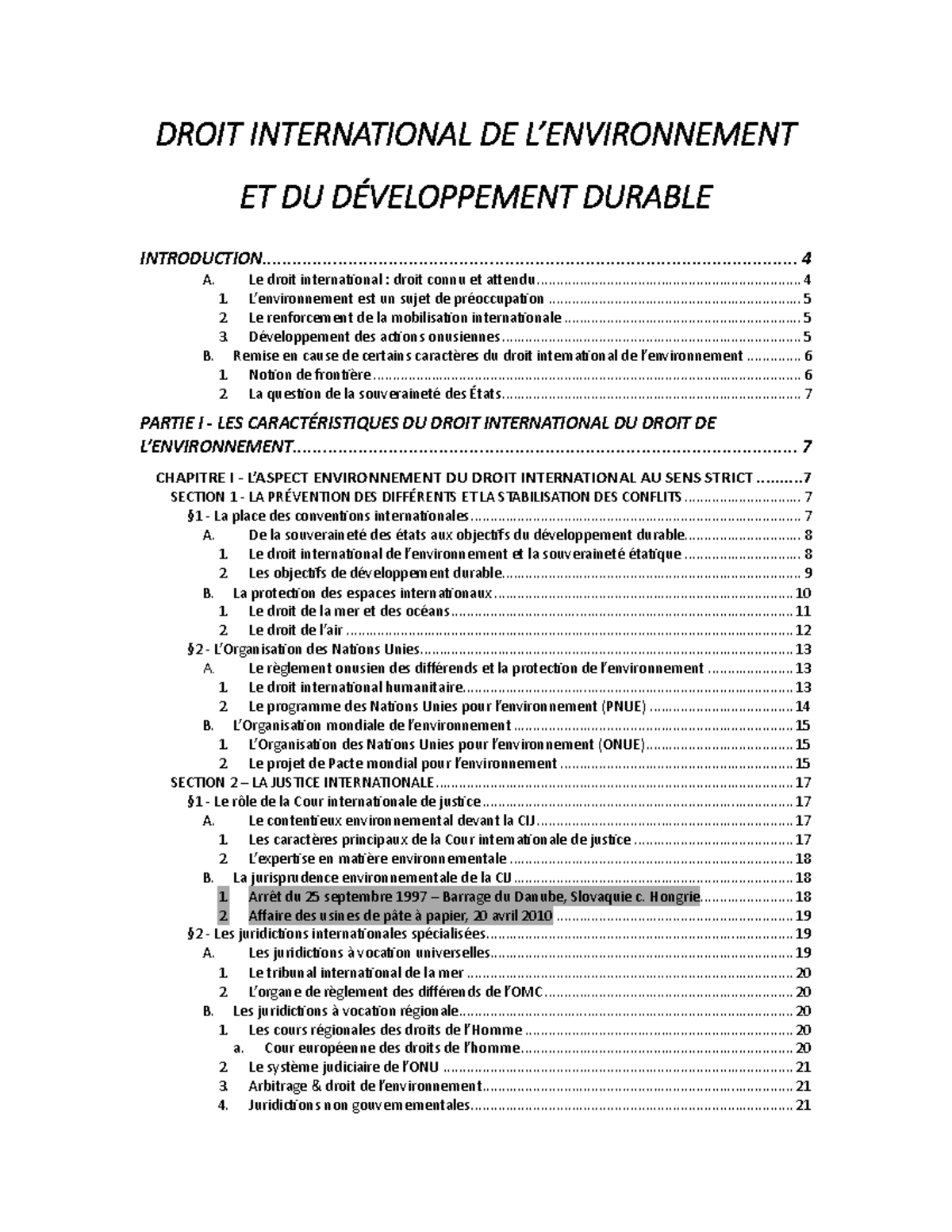 Droit Intl De Lenvironnement And Du Dd Droit International De L