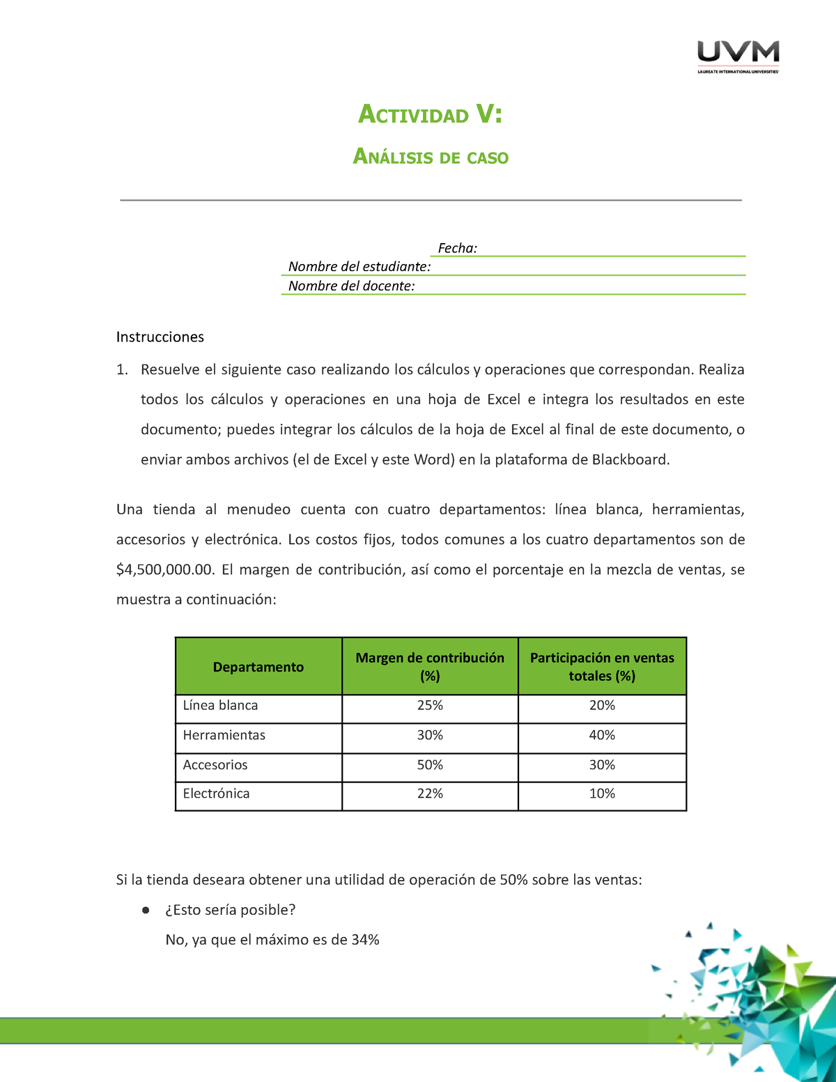 Act 5 Analisis De Caso Contabilidad Administrativa Actividad V