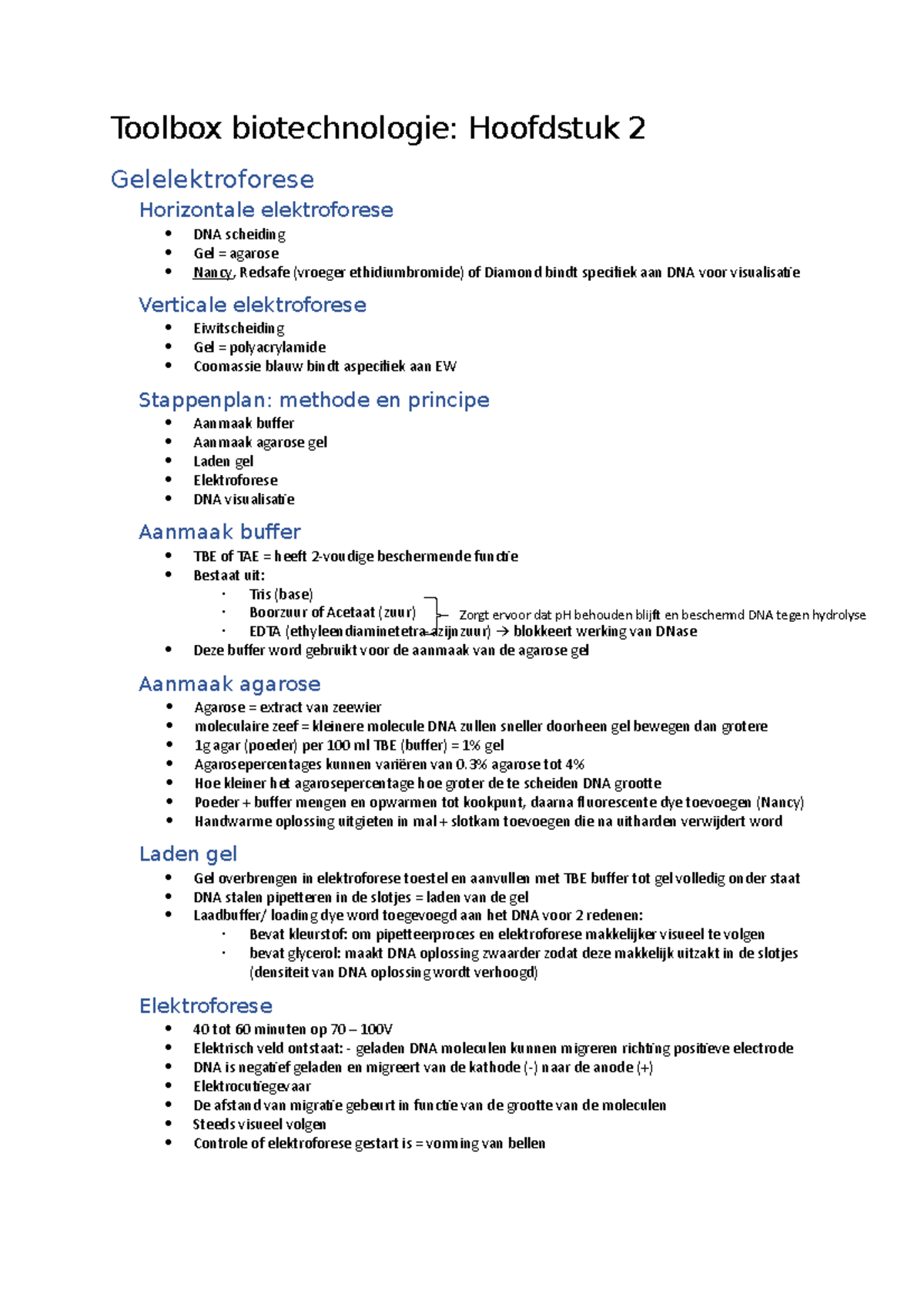 Toolbox Biotechnologie H2 Toolbox Biotechnologie Hoofdstuk 2