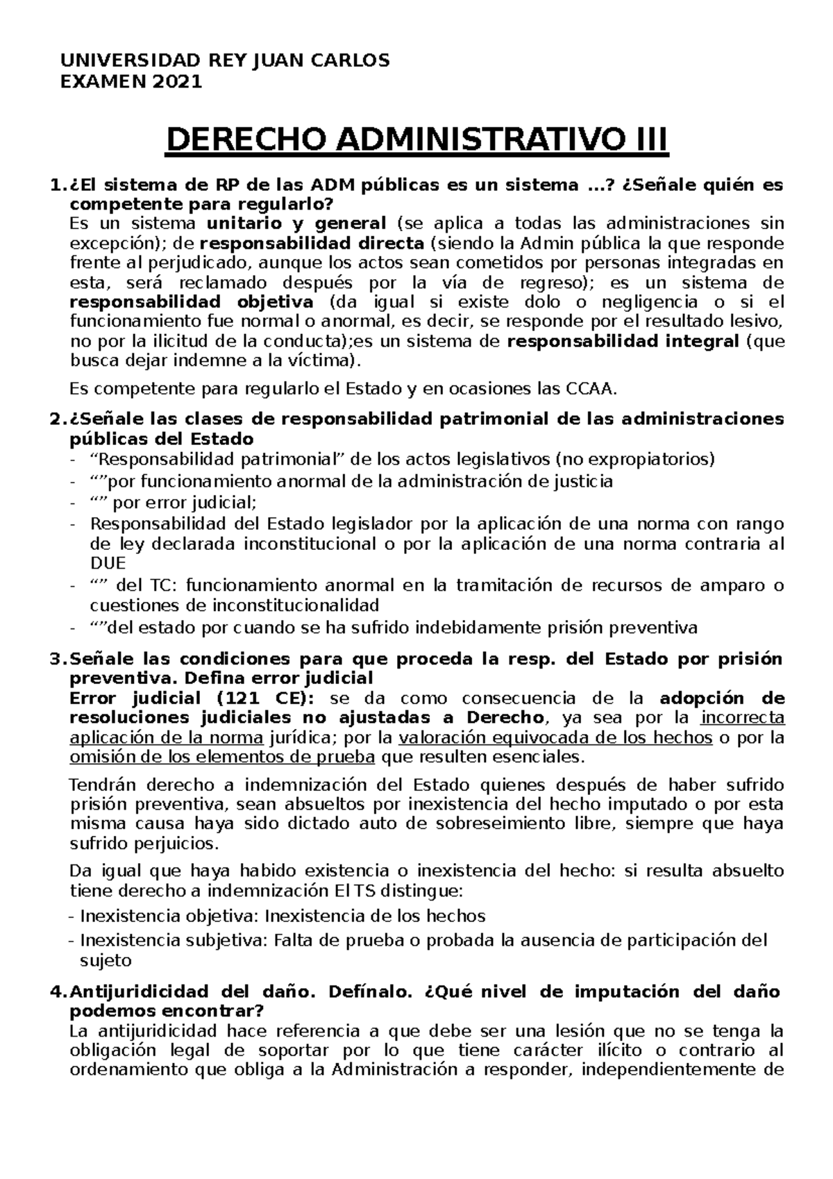 Examen Ordinario 2021 Examen 2021 Derecho Administrativo Iii ¿el