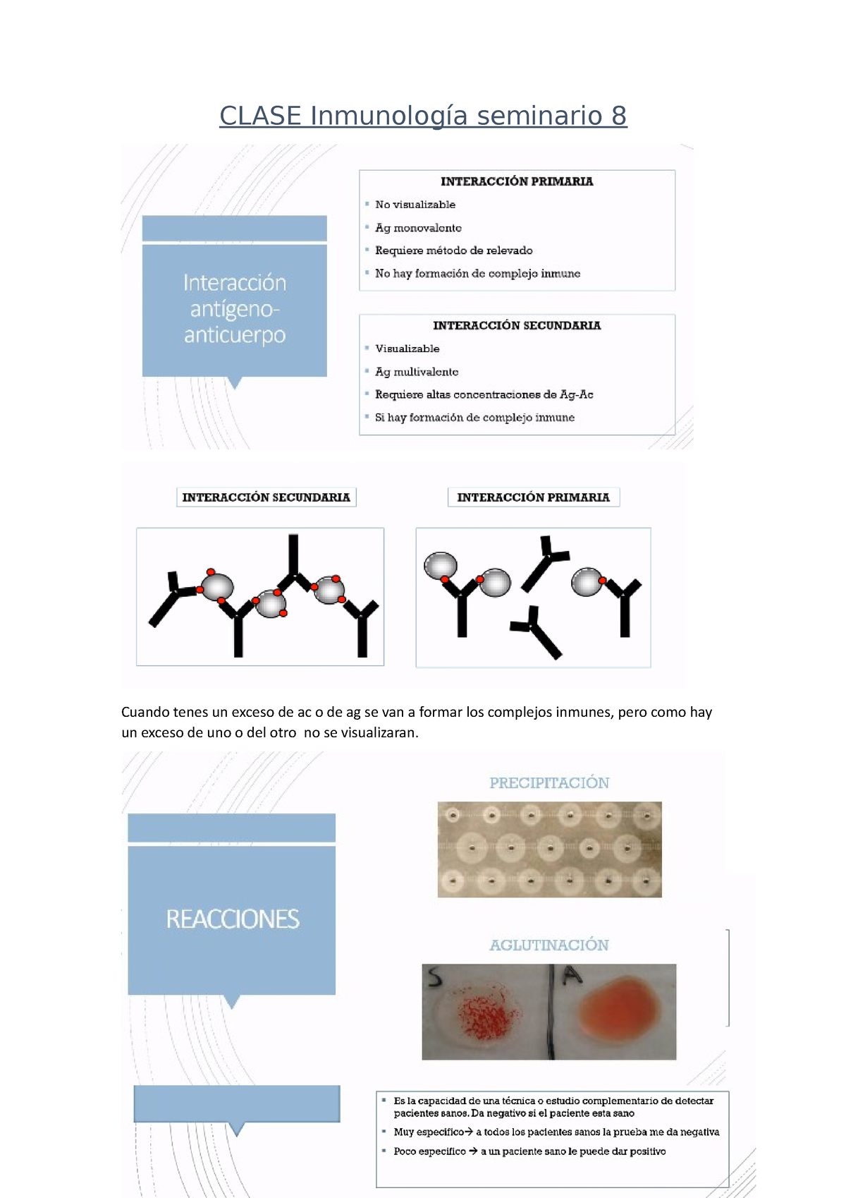 Tecnicas Inmunologia Uba Clase Inmunología Seminario 8 Cuando Tenes