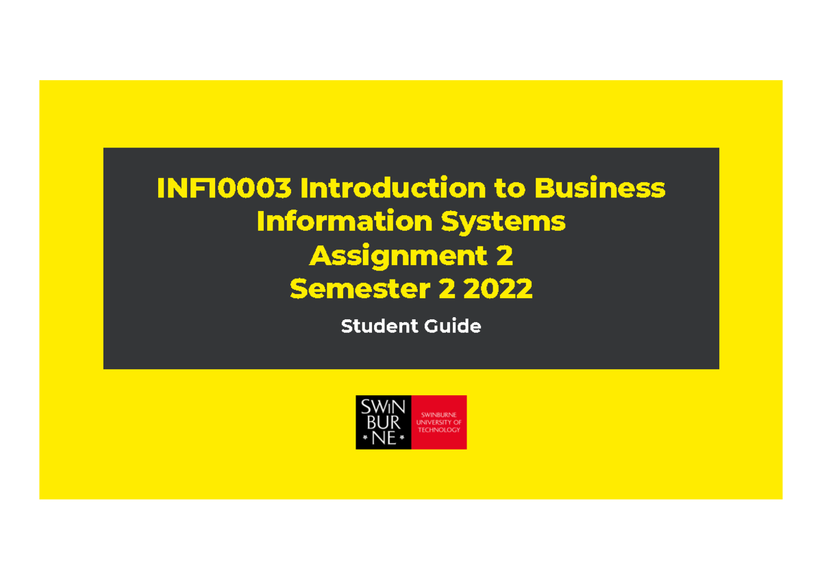 Inf10003 Assignment 2 S2 2022 Student Guide Student Guide Inf10003