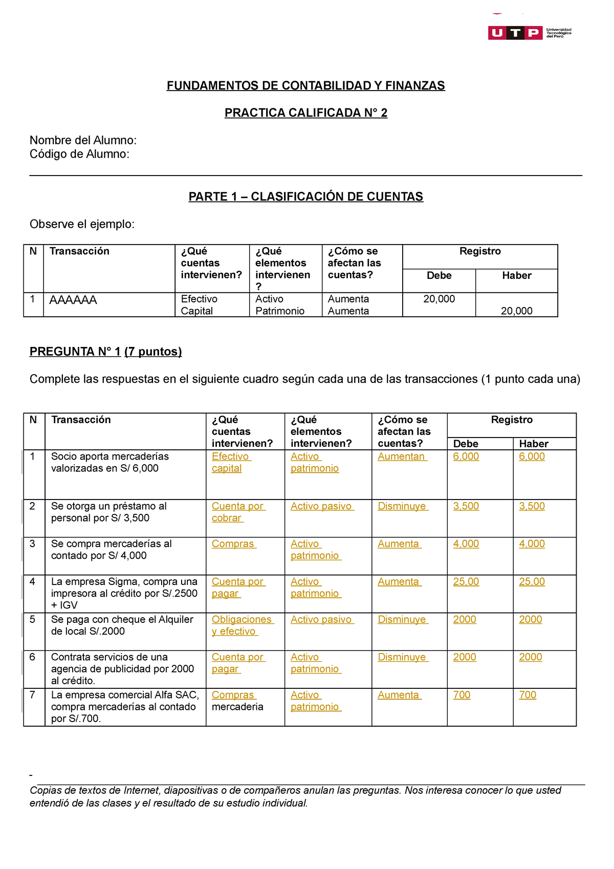 Fundamentos De Contabilidad Y Finanzas Agosto 2021 Utp Studocu