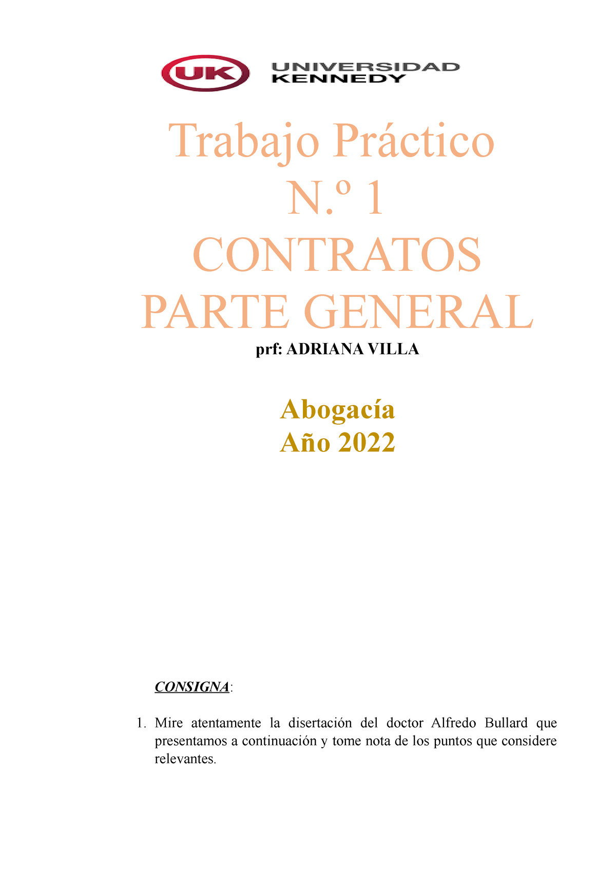 Trabajo Práctico 1 Tp 1 Aprobado Trabajo Práctico Nº 1 Contratos