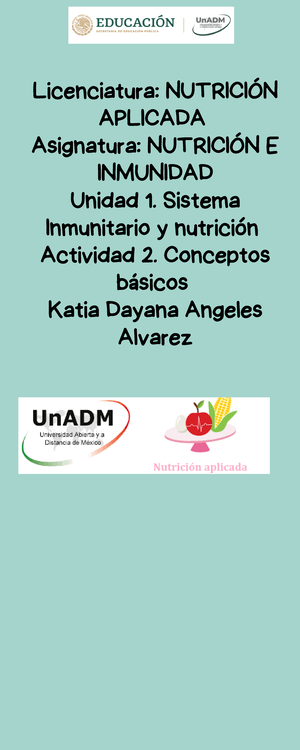 Hca U1 Ea Kdaa Licenciatura NutriciÓn Aplicada Asignatura Higiene Y