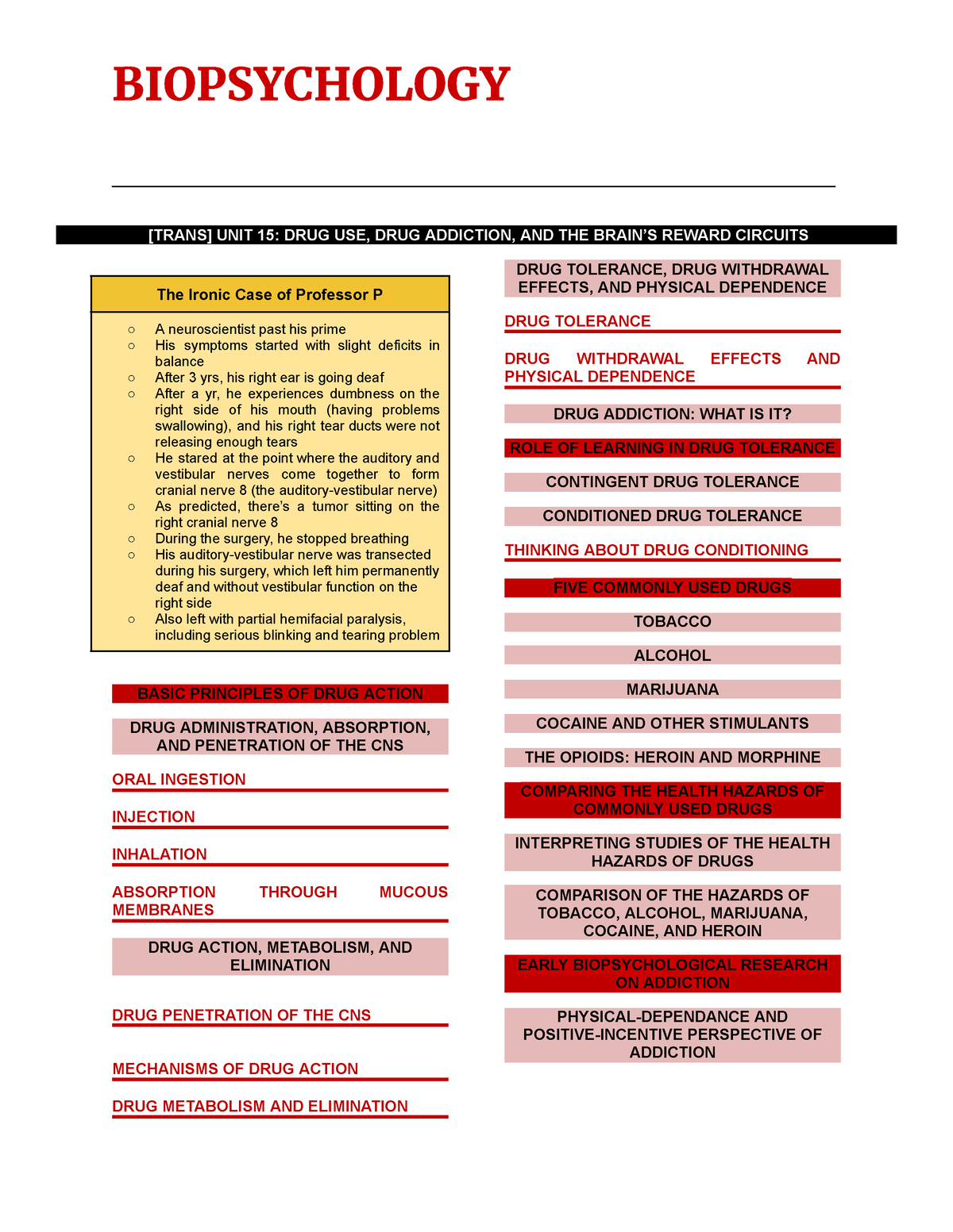 Biopsych Trans Chap 15 All From The Same Source Biopsychology Studocu