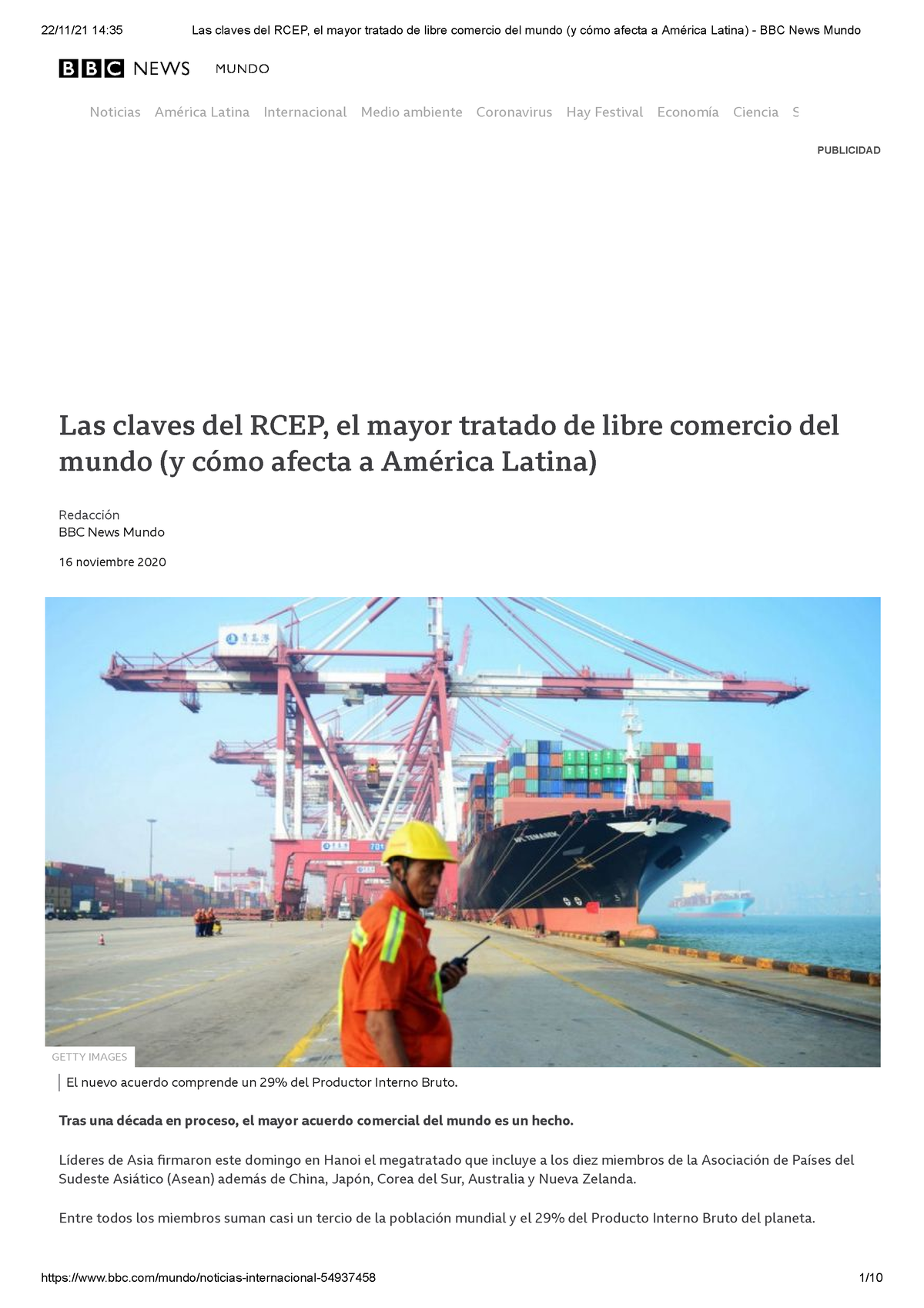 Las Claves Del Rcep El Mayor Tratado De Libre Comercio Del Mundo Y