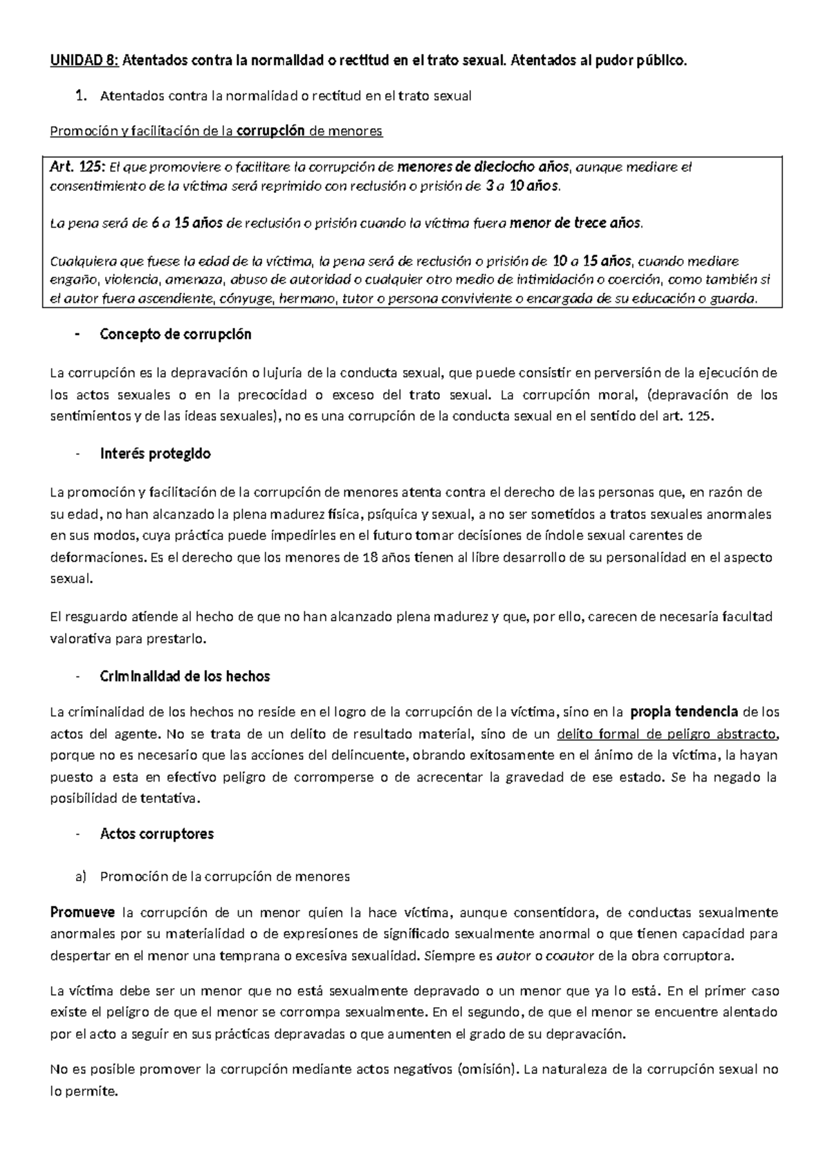 Unidades 8 9 Y 10 Unidad 8 Atentados Contra La Normalidad O