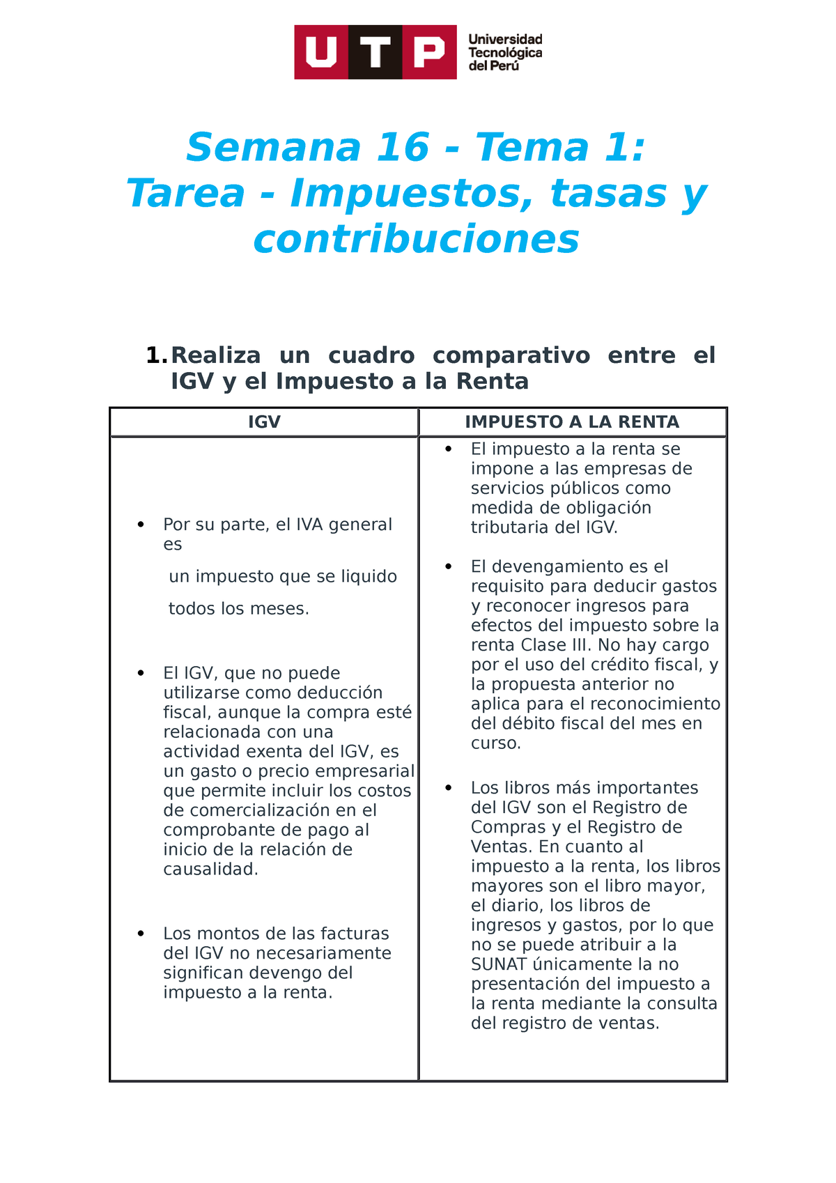 Tarea Impuestos Tasas Y Contribuciones Semana 16 Tema 1 Tarea