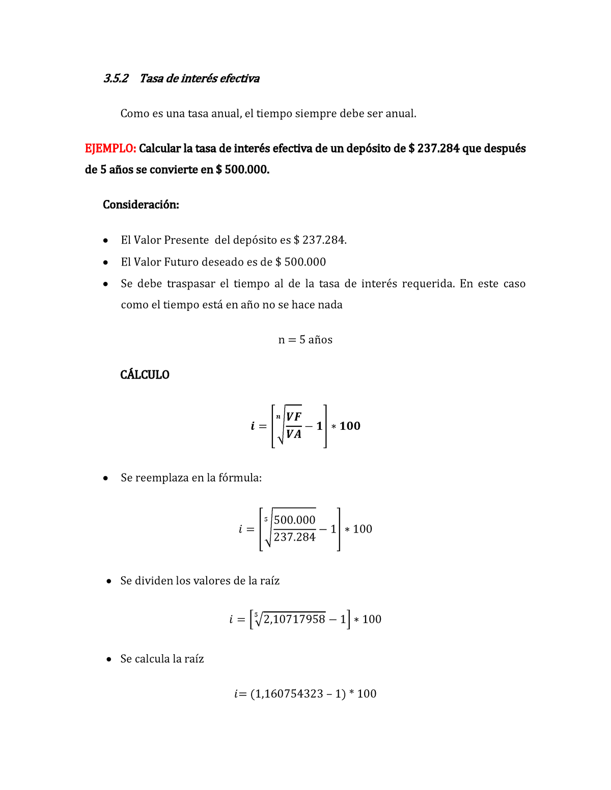 Tasa Efectiva 3 5 2 Tasa De Interés Efectiva Como Es Una Tasa Anual