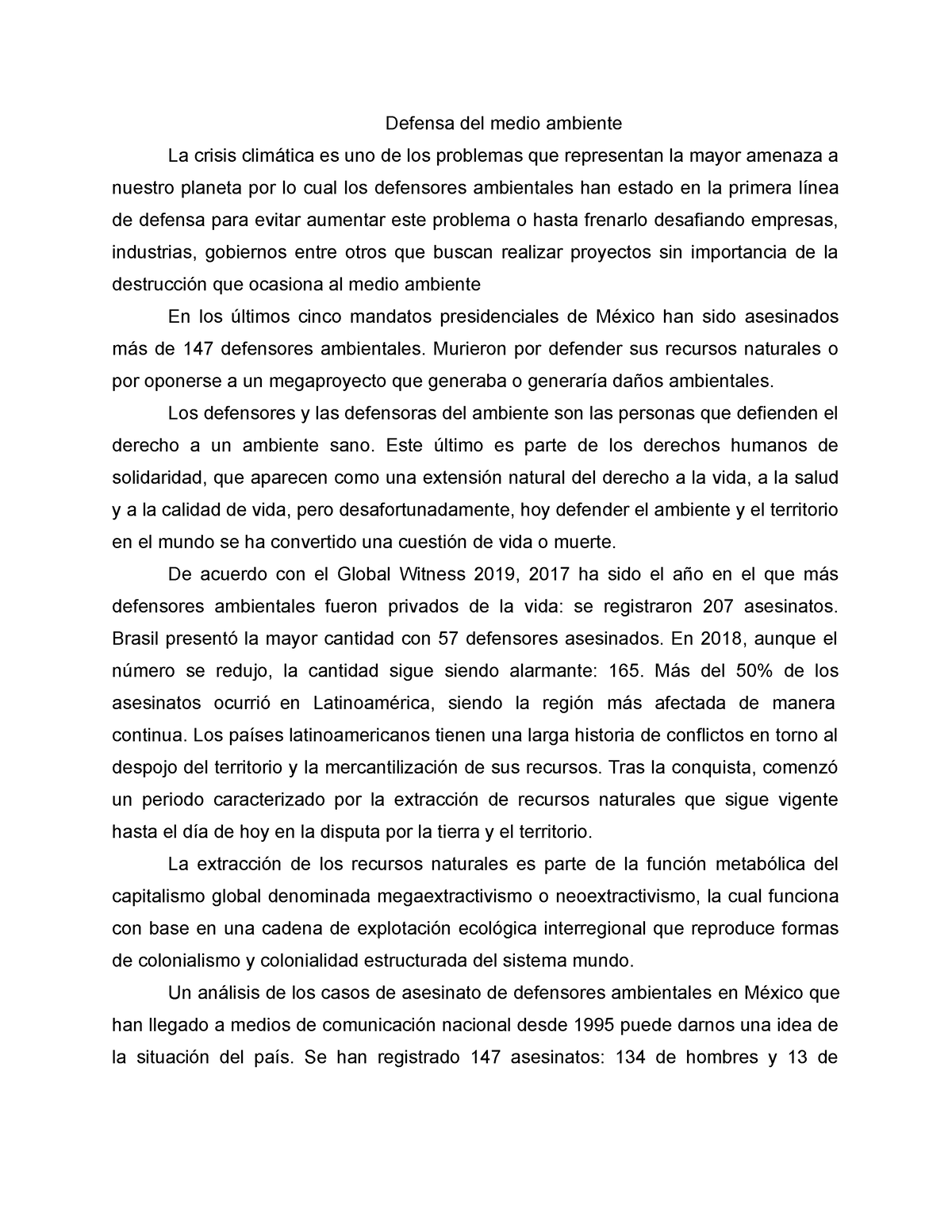 188521 Actividad B7 Apuntes Del Profe Defensa Del Medio Ambiente La