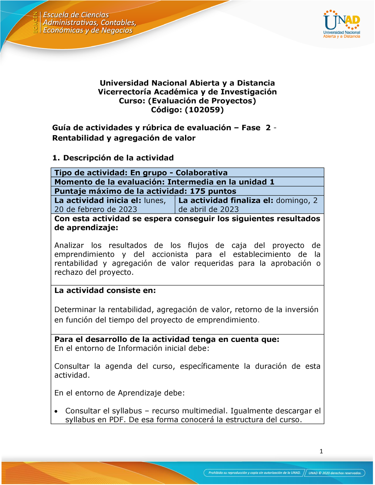 Guía De Actividades Y Rúbrica De Evaluación Unidad 1 Fase 2