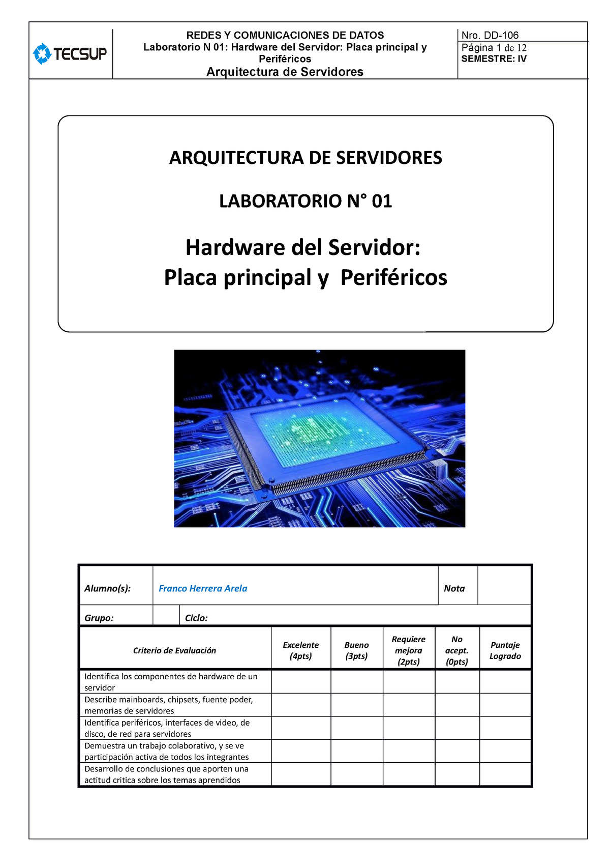 Laboratorio 01 Ad S Nuevo Laboratorio N 01 Hardware Del Servidor