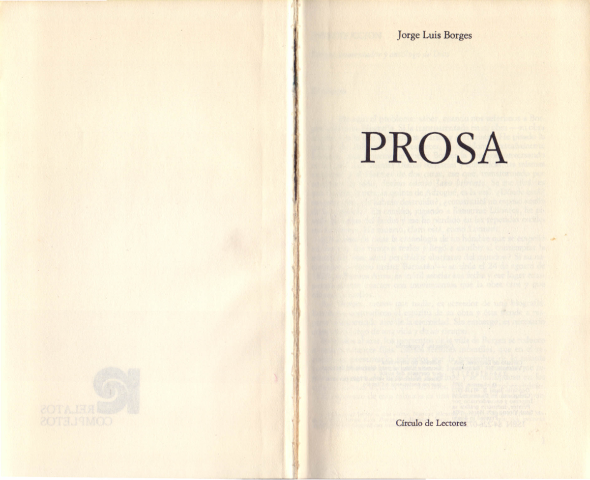 Sobre Los Clasicos Jorge Luis Borges Jorge Luis Borges Prosa Circulo