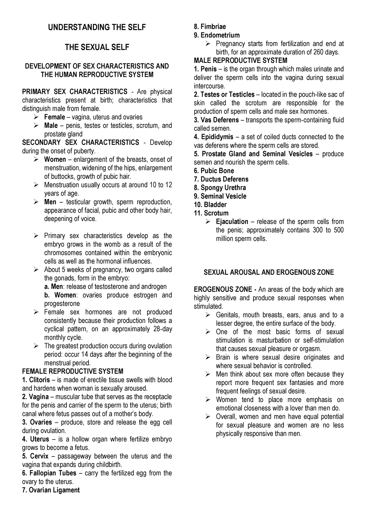 Uts Lesson 3 The Sexual Self Understanding The Self The Sexual Self