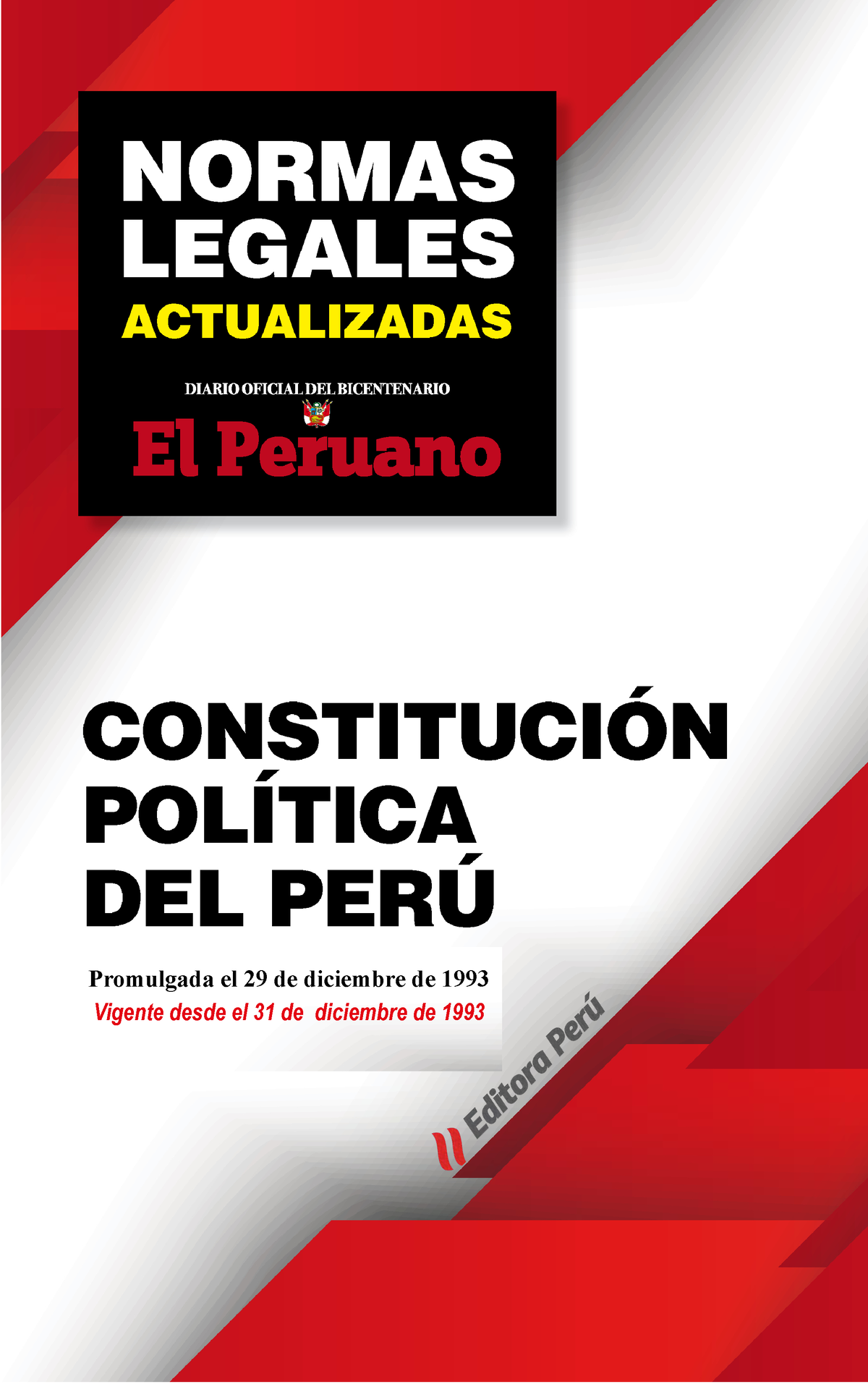 Constitución Política Del PerÚ Promulgada El 29 De Diciembre De