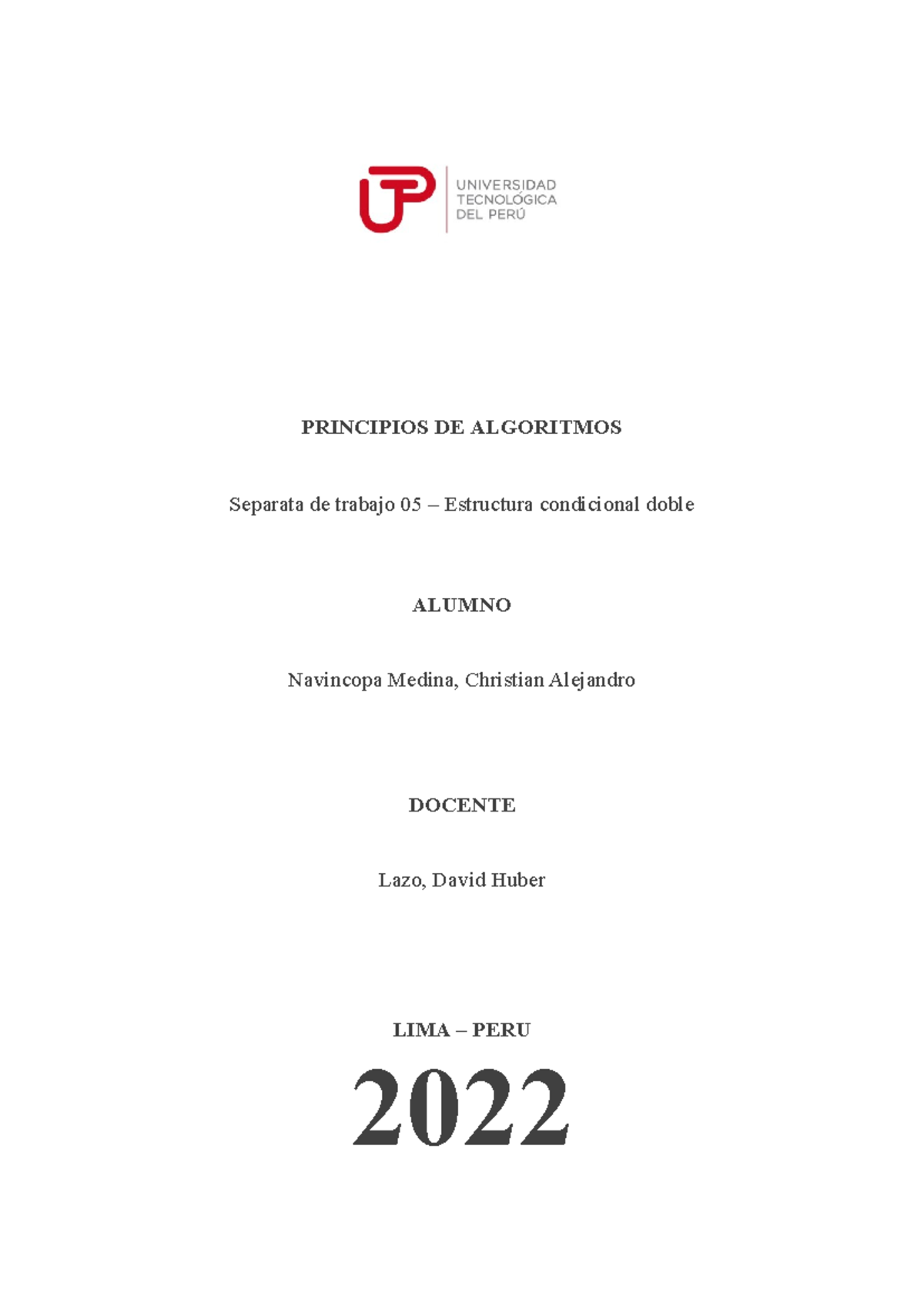 Separata De Trabajo 05 Estructura Condicional Doble Principios De