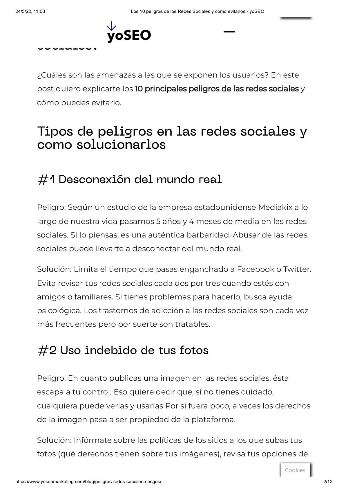 Los 10 Peligros De Las Redes Sociales Y Cómo Evitarlos Yo Seo