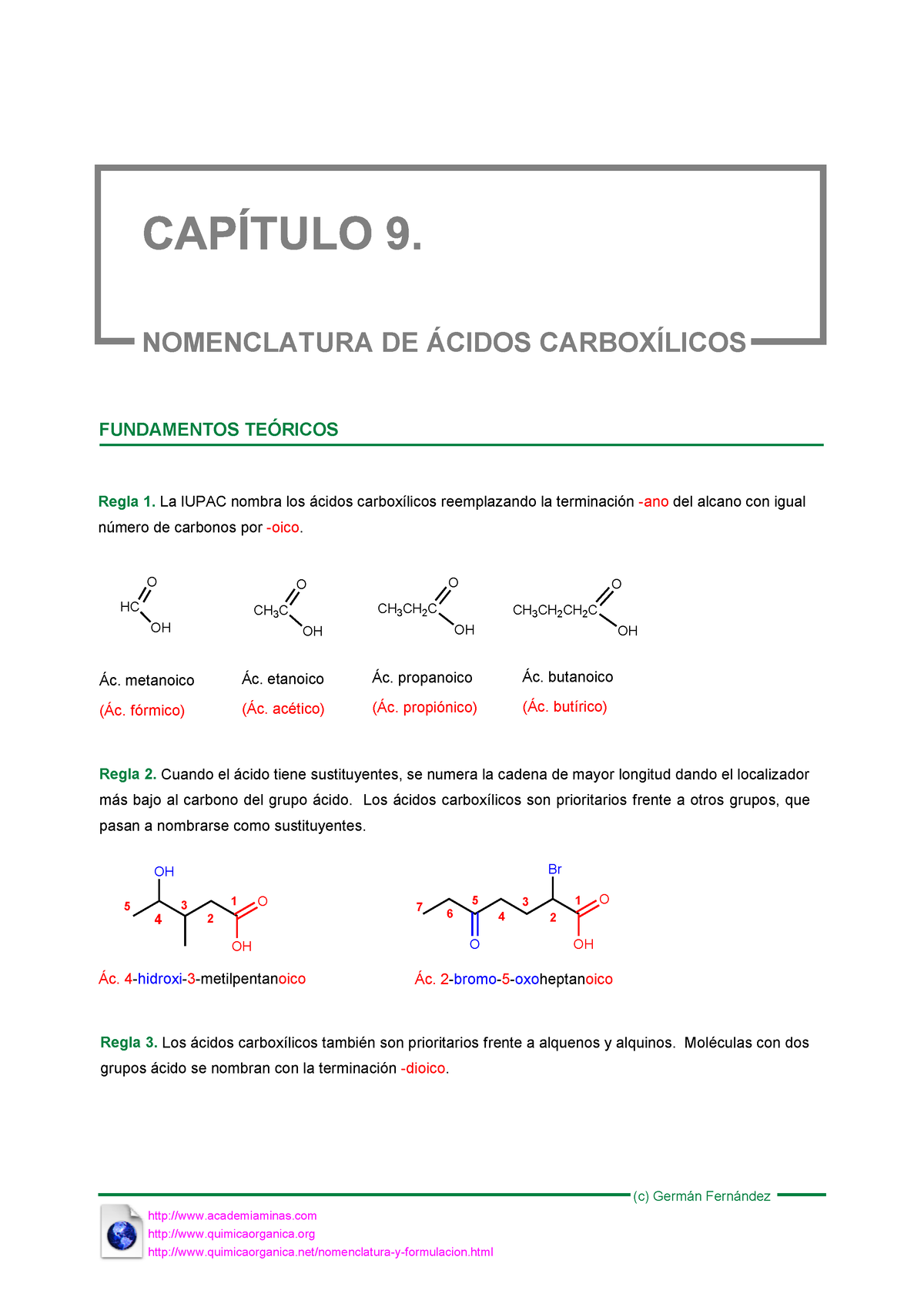 Nomenclatura Acidos Nomenclatura De Ácidos CarboxÍlicos Fundamentos