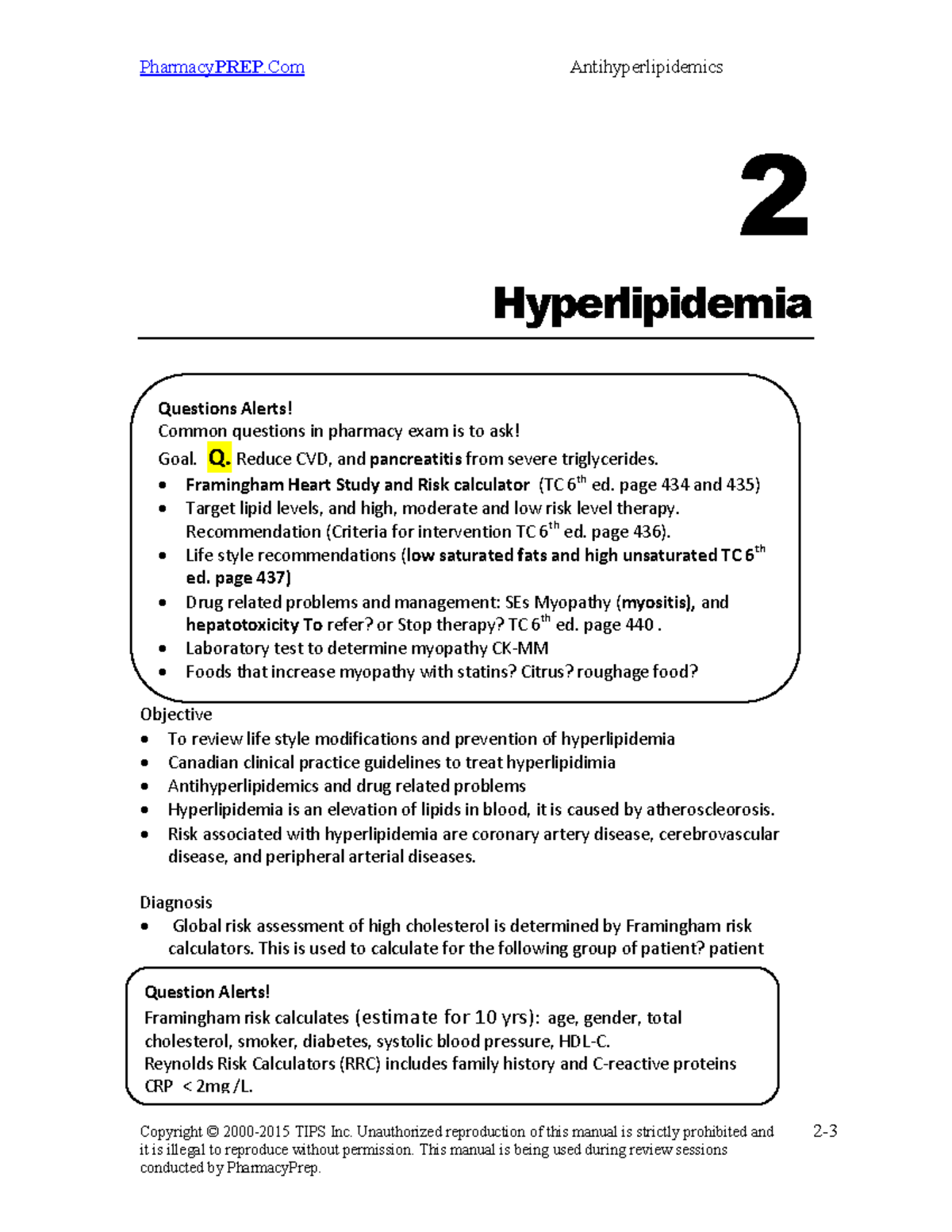 Chapter On Hypertension And Hyperlipidemia Summary Slides 2