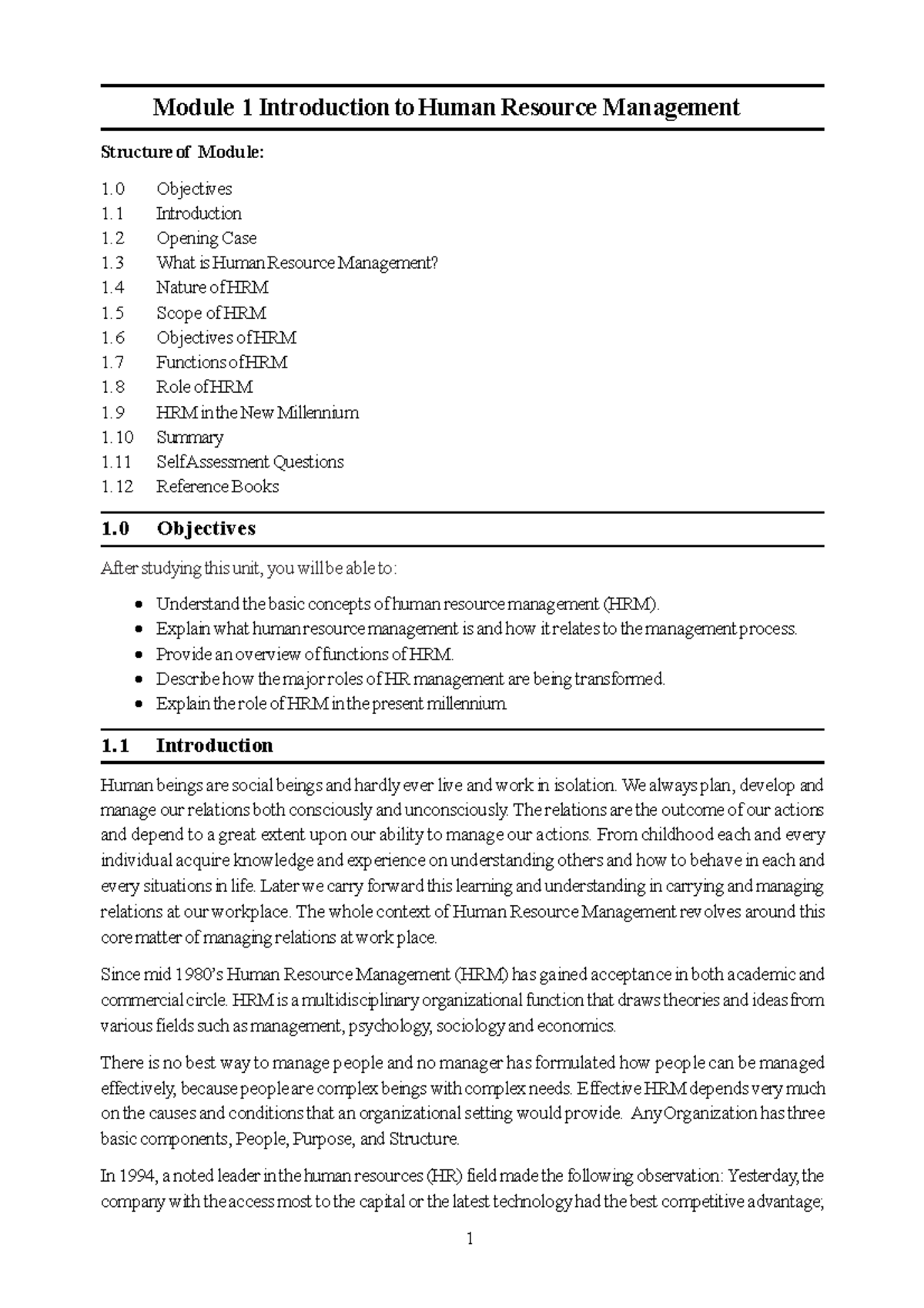 Hrm Module 1 Vtu Hrm Documentation Module 1 Introduction To Human