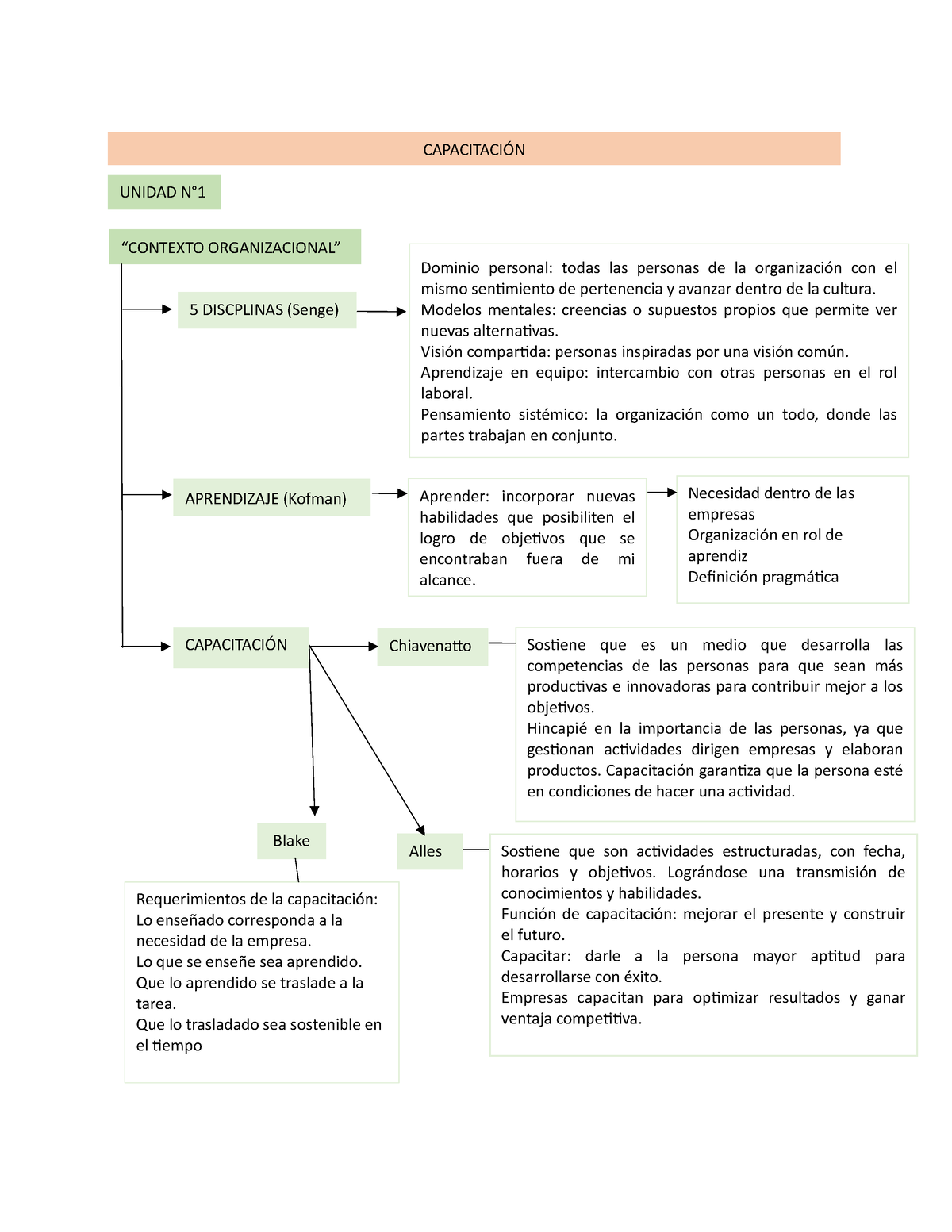 Cuadro Sinóptico Parcial 1 Capacitación 5 Discplinas Senge Dominio