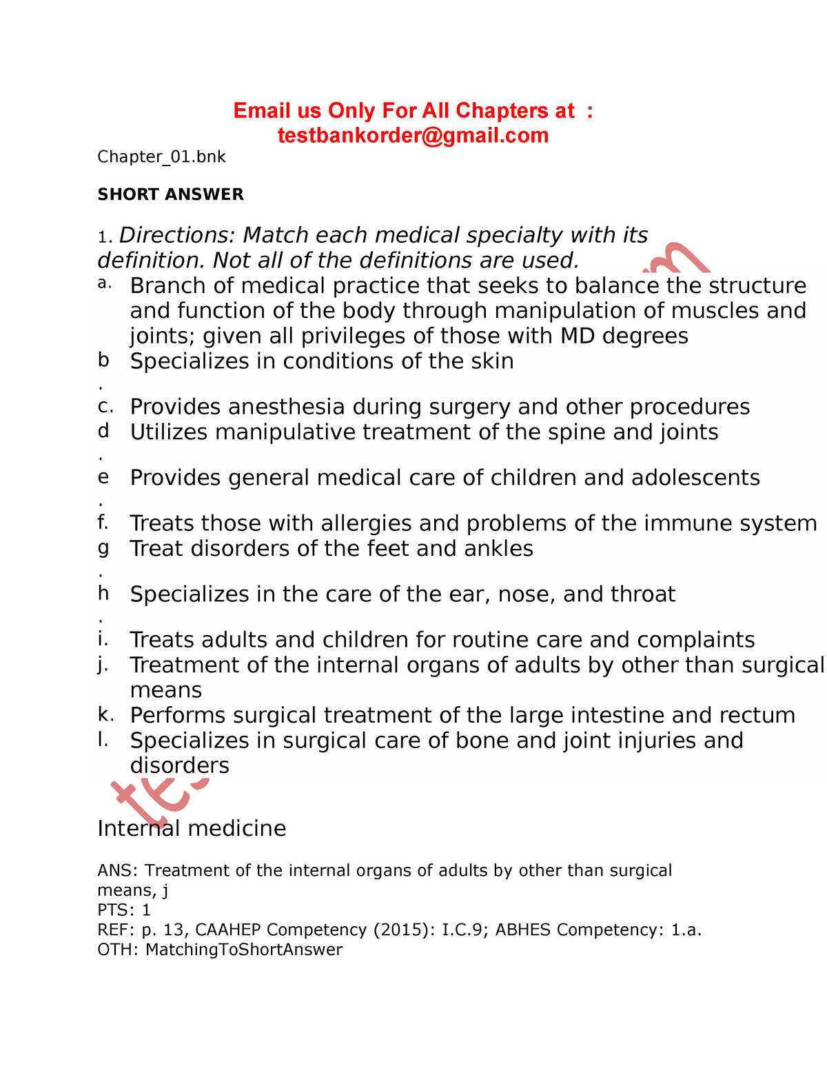 Test Bank And Solutions For Todays Medical Assistant 4th Edition By