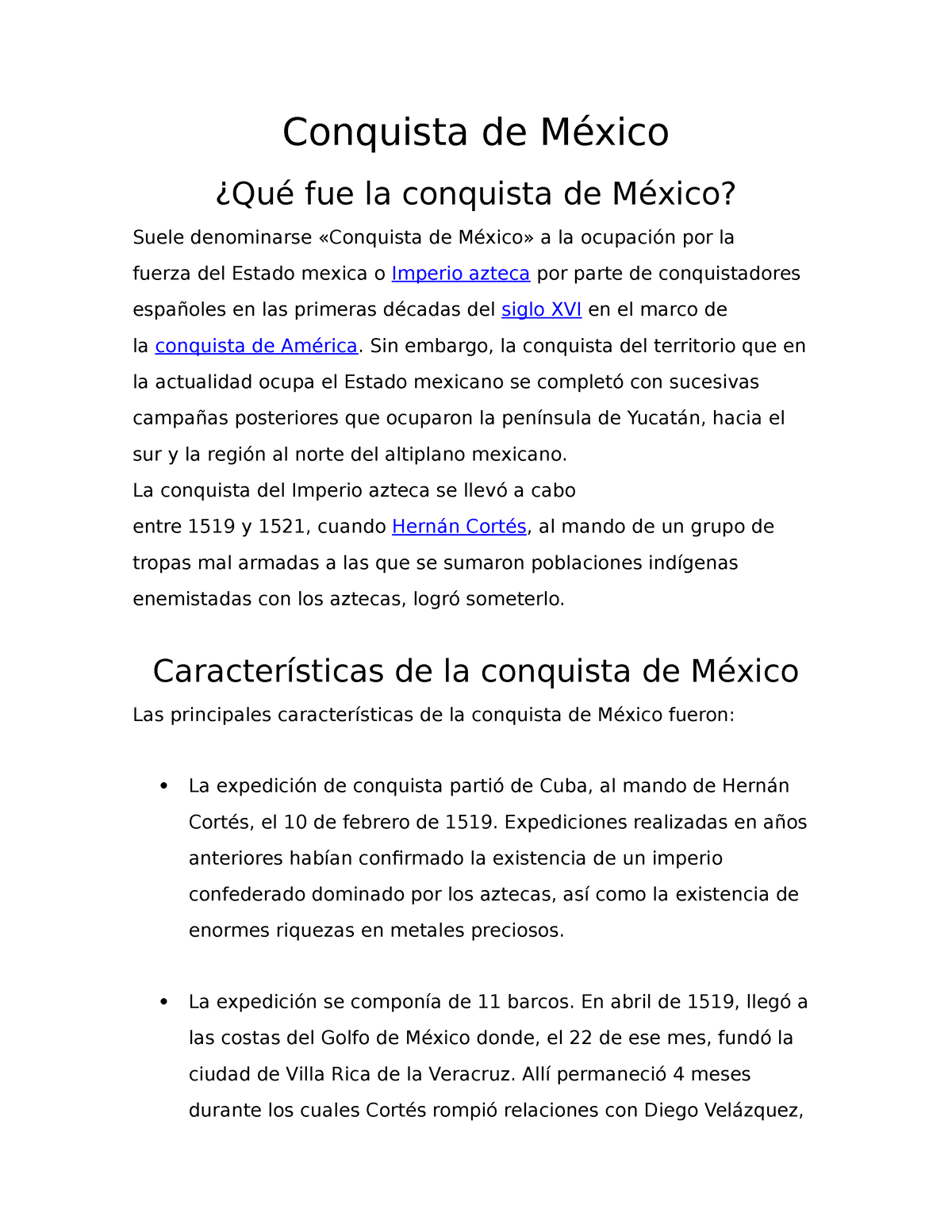 Conquista De México Causas Y Consecuencias Conquista De México ¿qué