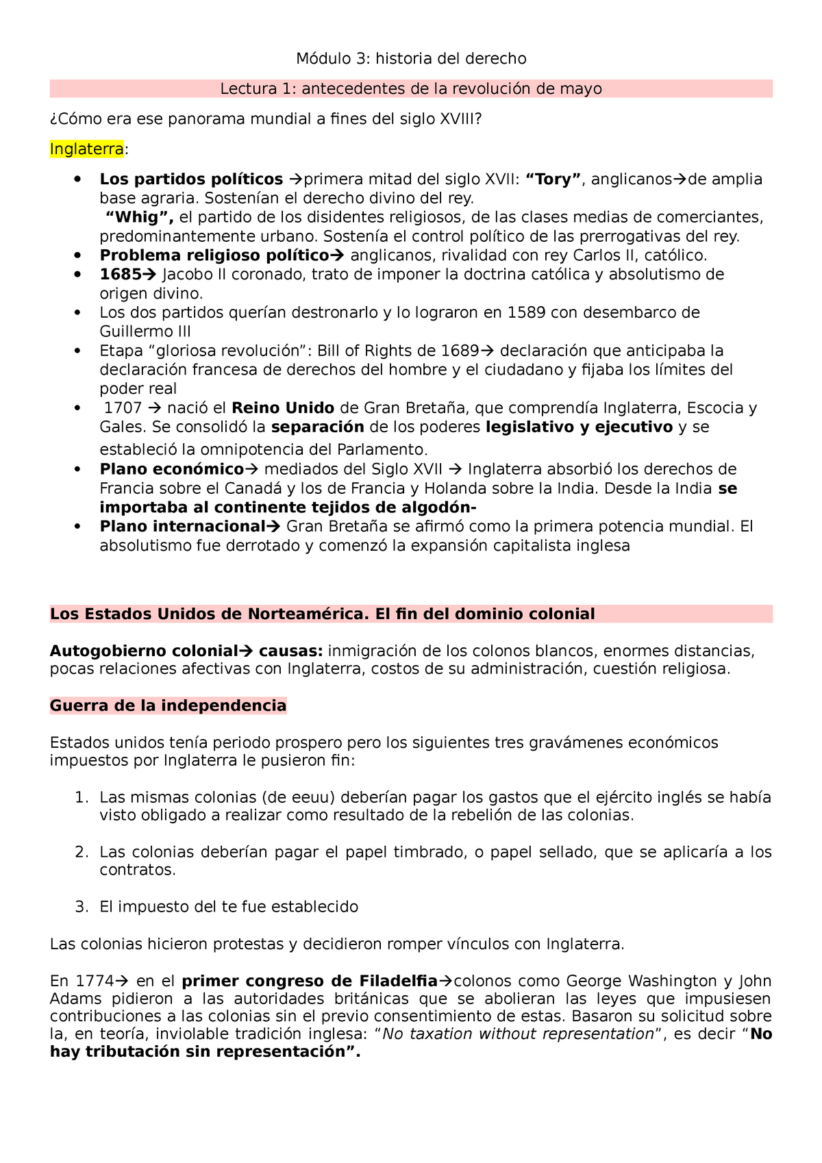 Módulo 3 Hist Resumen Historia Del Derecho Siglo 21 Modulo 3