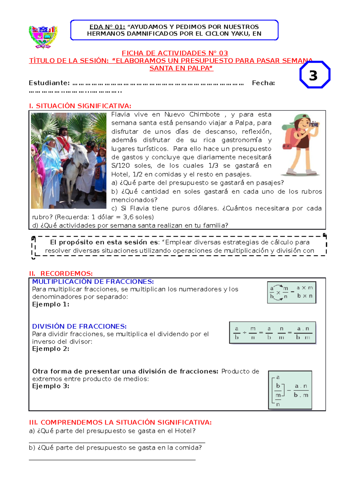 Ficha 3 3ero Eda1 Apuntes De Clase Ficha De Actividades N° 03