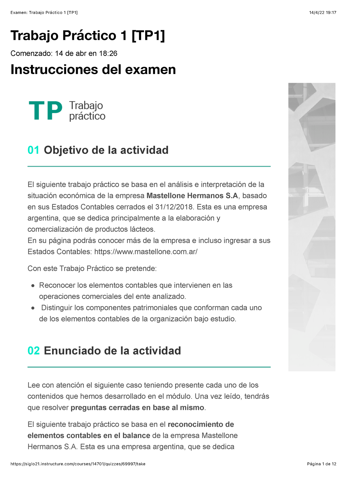 Comparto Tp 1 Conta 100 Con Usted Trabajo Práctico 1 Tp1