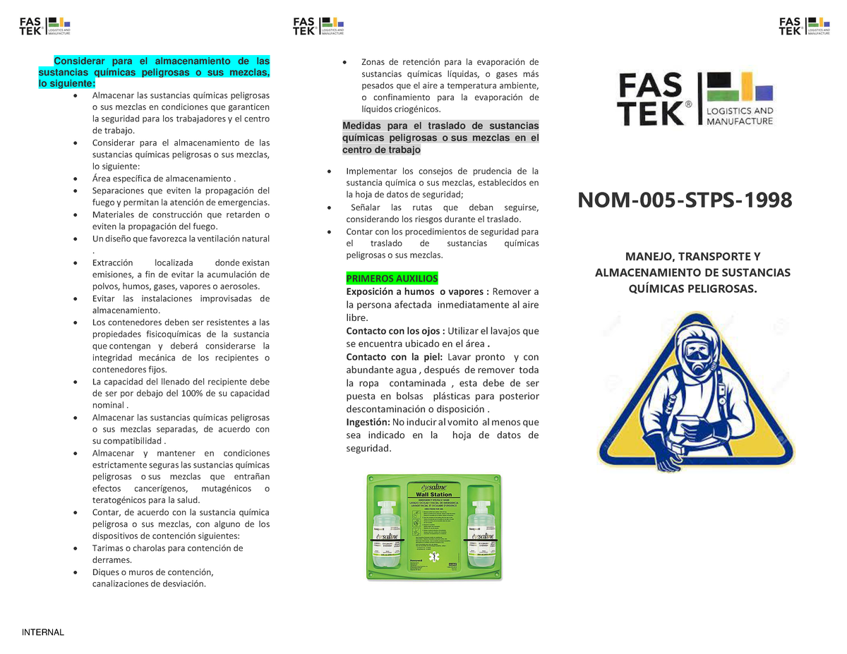 Medidas Para El Almacenamiento De Sustancias Químicas Peligrosas O