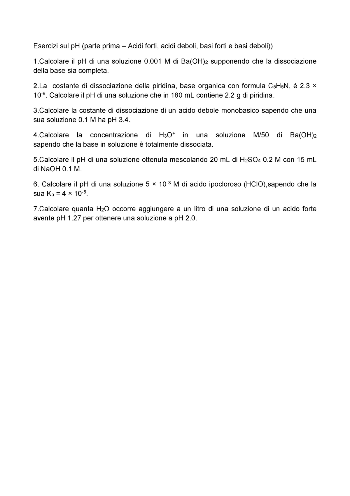 0 Esercizi 2 2016 Testi Di Esercitazioni Svolte In Classe In