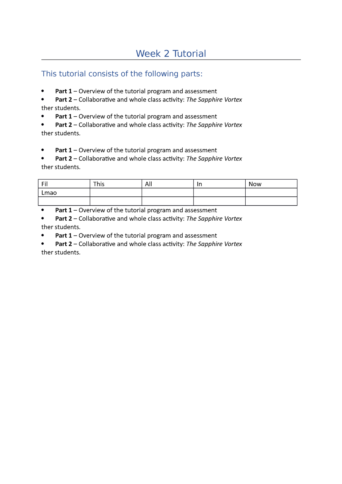 Llb106 Week 2 Tutorial With Added Table Week 2 Tutorial This