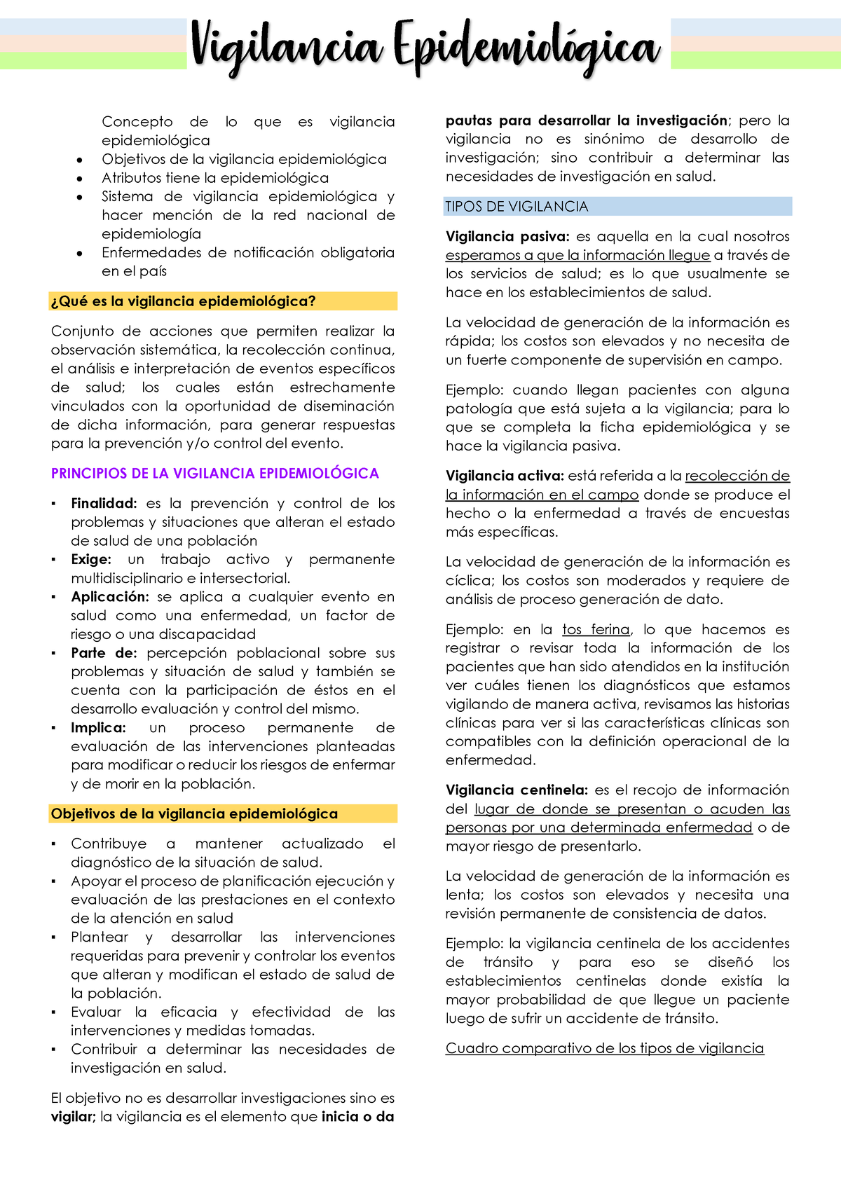 10 Vigilancia Epidemiológica • Concepto De Lo Que Es Vigilancia