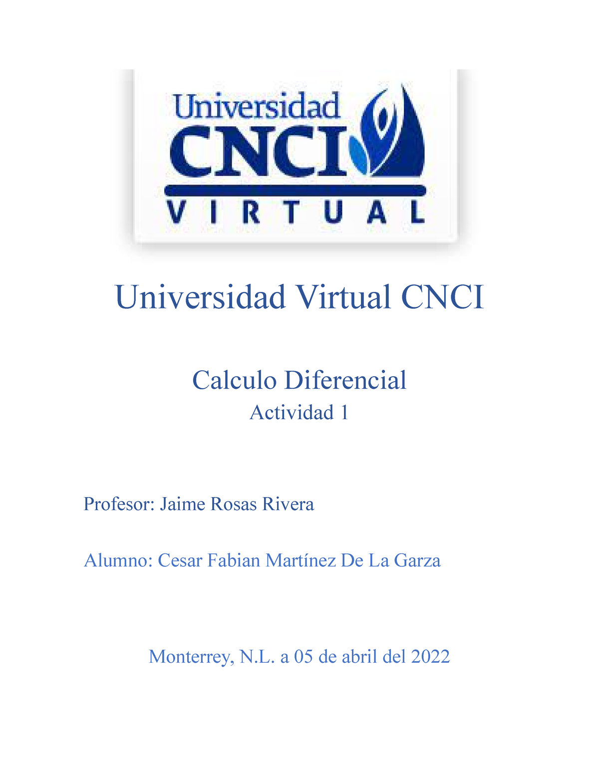 Calculo Actividad 1 Universidad Virtual Cnci Calculo Diferencial