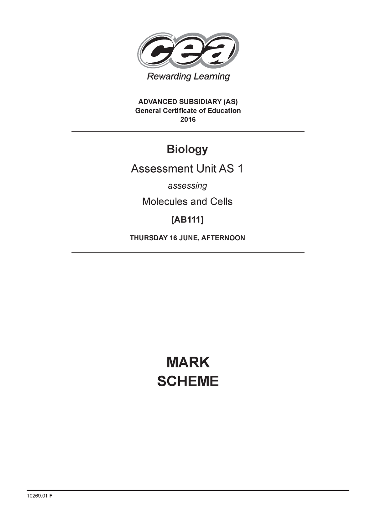 A2as Biol Past Papers Mark Schemes Standard May June Series 2016 18793