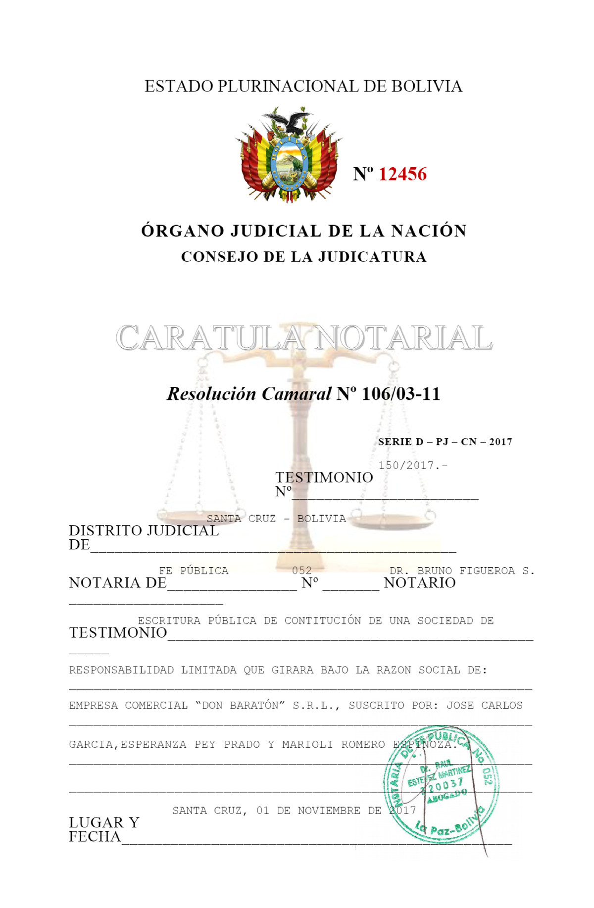 Caratula Notarial Ilideinfo Platform Pdf Viewer Derecho Penal Studocu