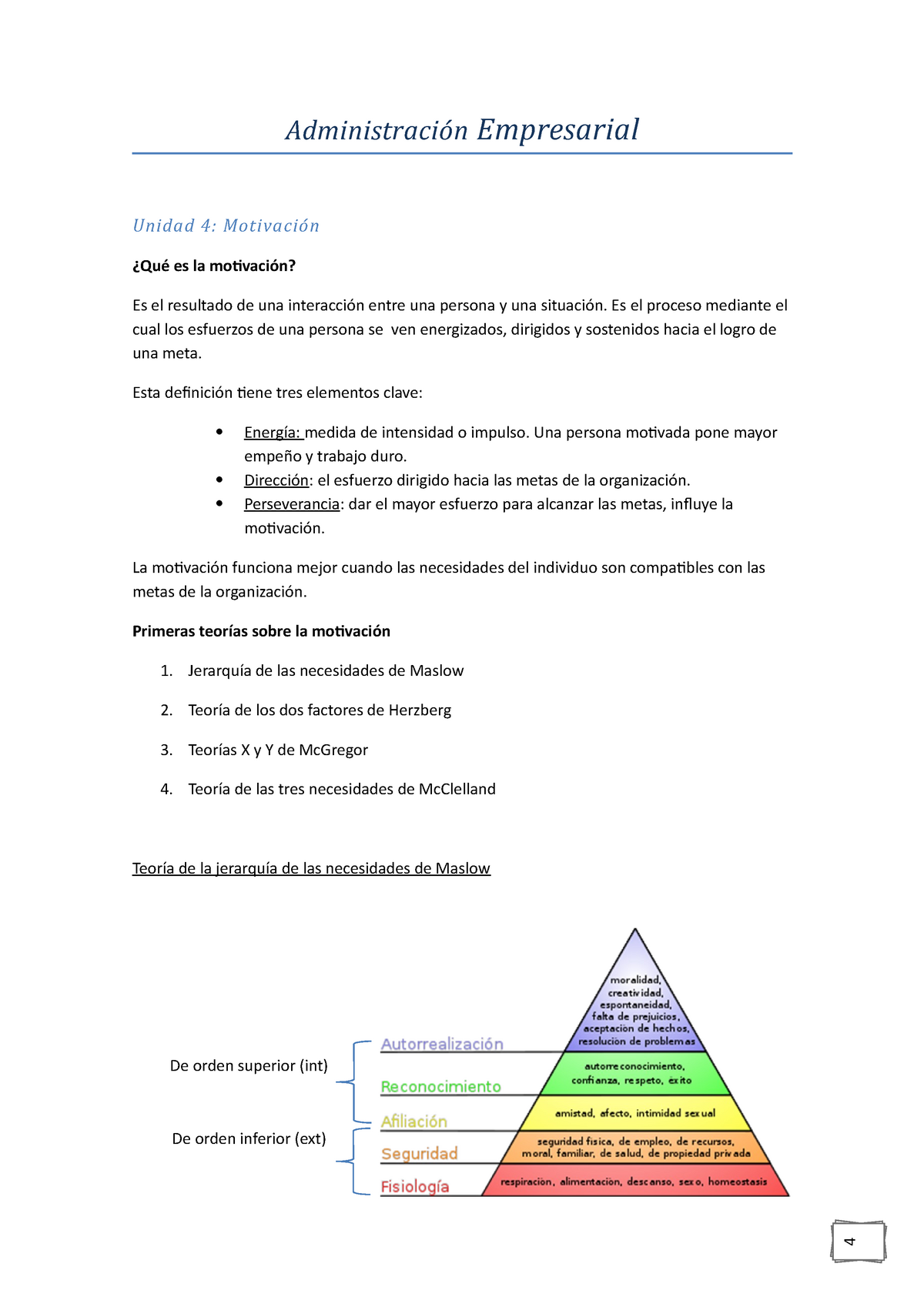 Resumen Administración Empresarial 2do Parcial Administración