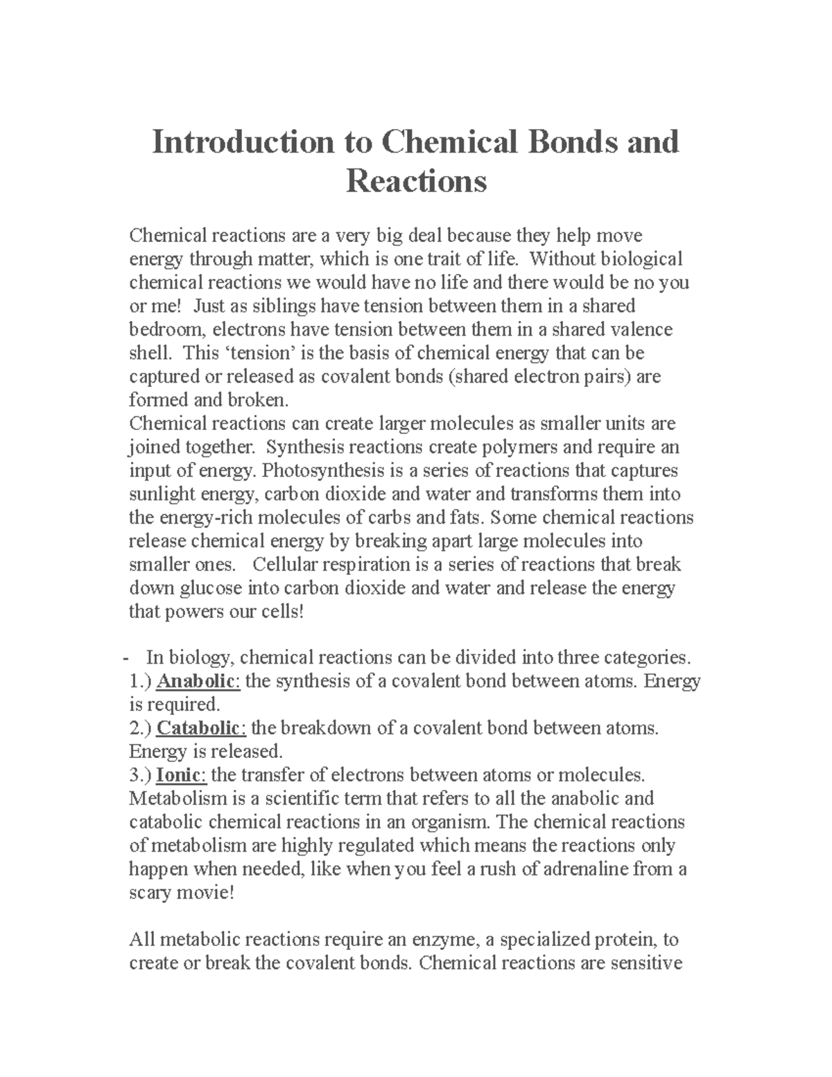 Pre Lab Lab Exercise Chemical Bonds Introduction To Chemical Bonds