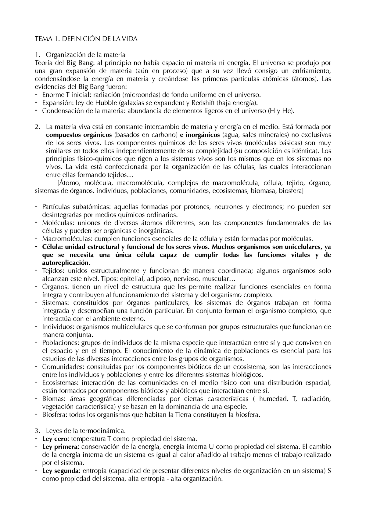 Biología Pdf Apuntes De Fundamentos De La Biología Para Ciencias Del