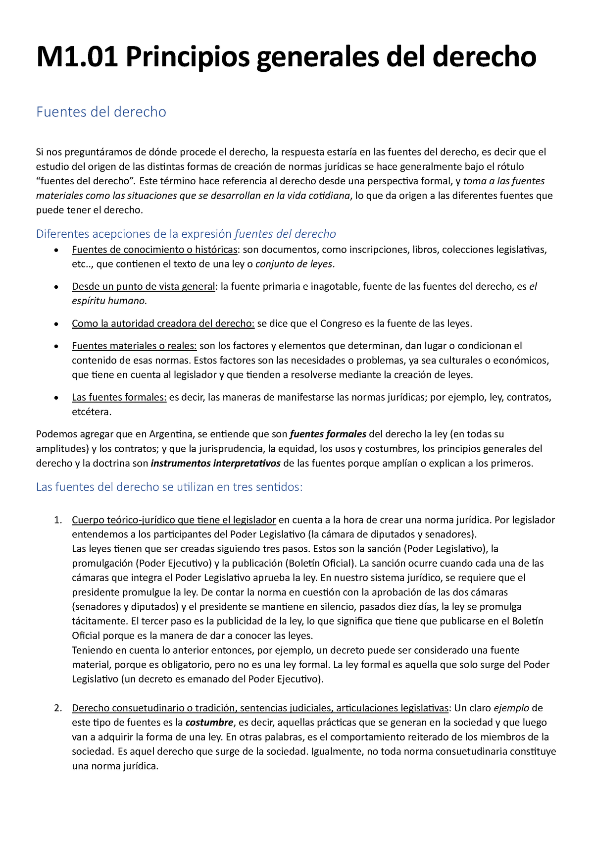 Resumen M1 Derecho Empresario M1 Principios Generales Del Derecho