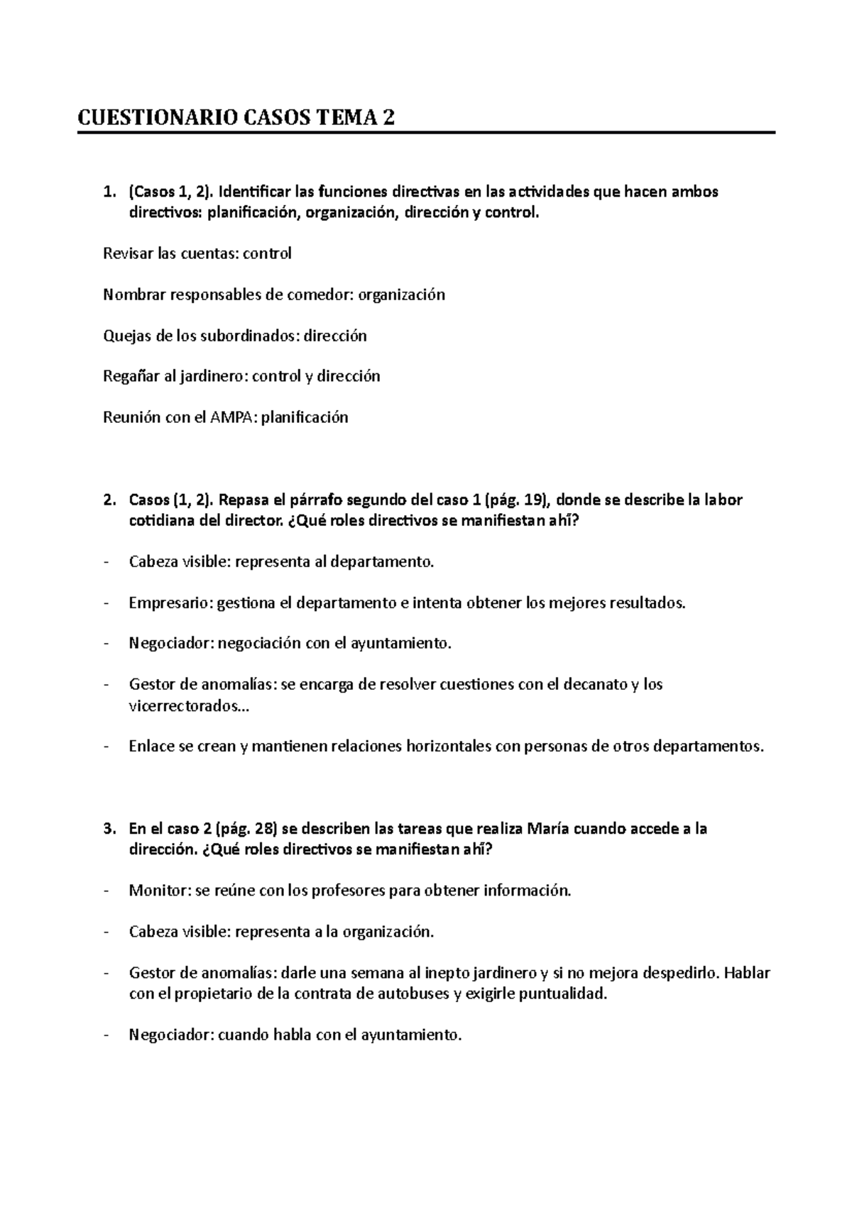 Cuestionario Casos Tema 2 Cuestionario Casos Tema 2 Casos 1 2