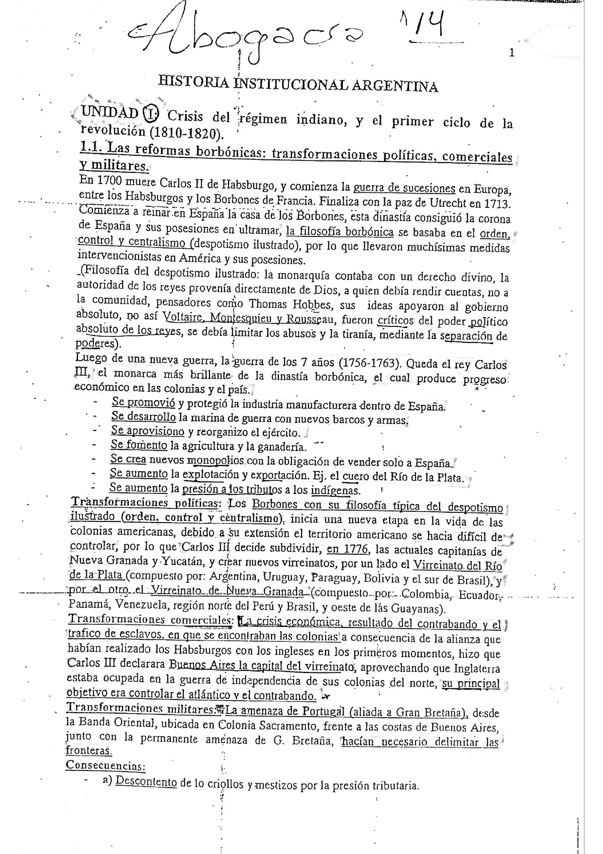 Historia Unidad 1 Historia De Las Instituciones E Ideas Argentinas