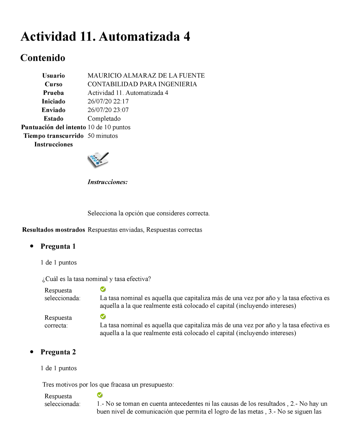 Actividad 11 Automatizada 4 Contabilidad Para Ingeniería Uvm Studocu